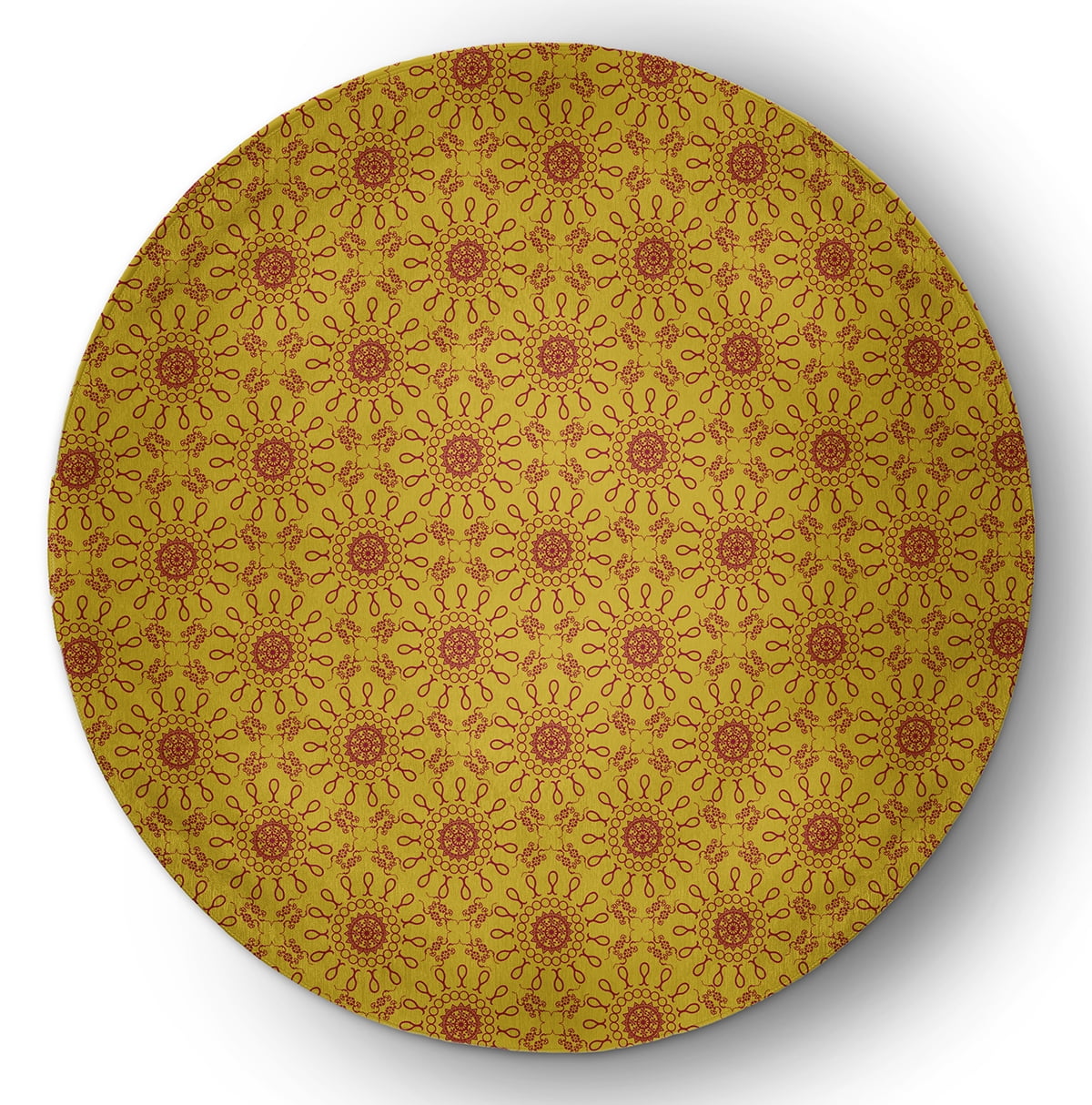 Simply Daisy 5' round Mustard Sun Tile Indoor/outdoor Rug - Walmart.com
