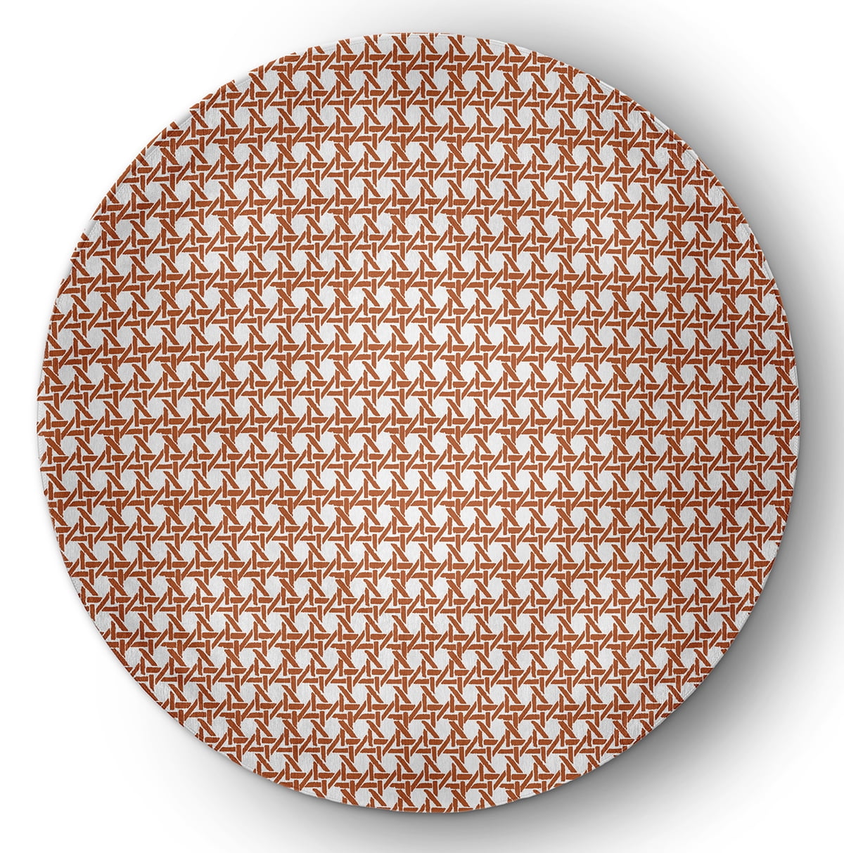 Simply Daisy 5' round Nutmeg Rattan Geometric Rug - Walmart.com