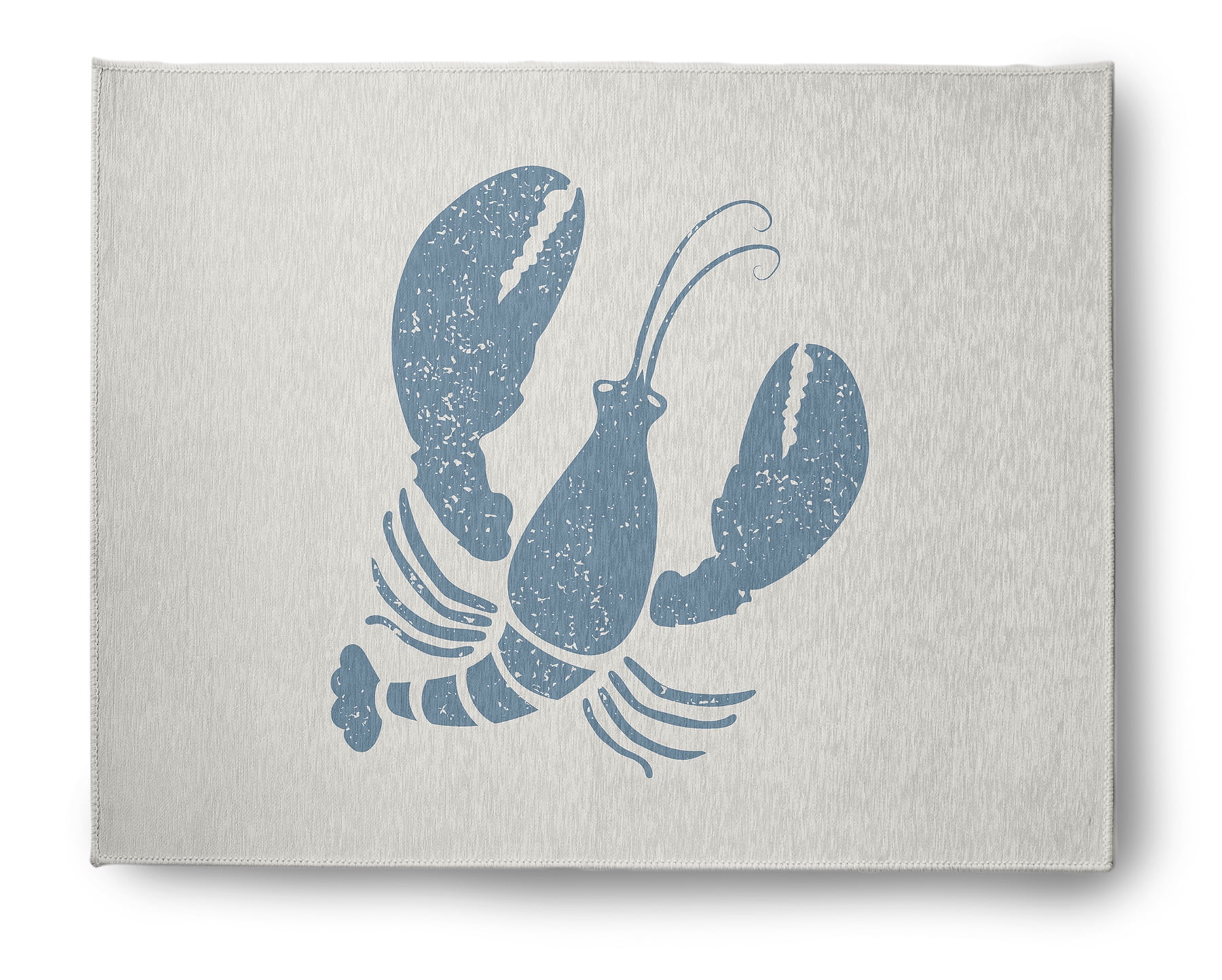 Simply Daisy 8' x 10' Lobster Nautical Chenille Rug, Dusty Smoke and ...