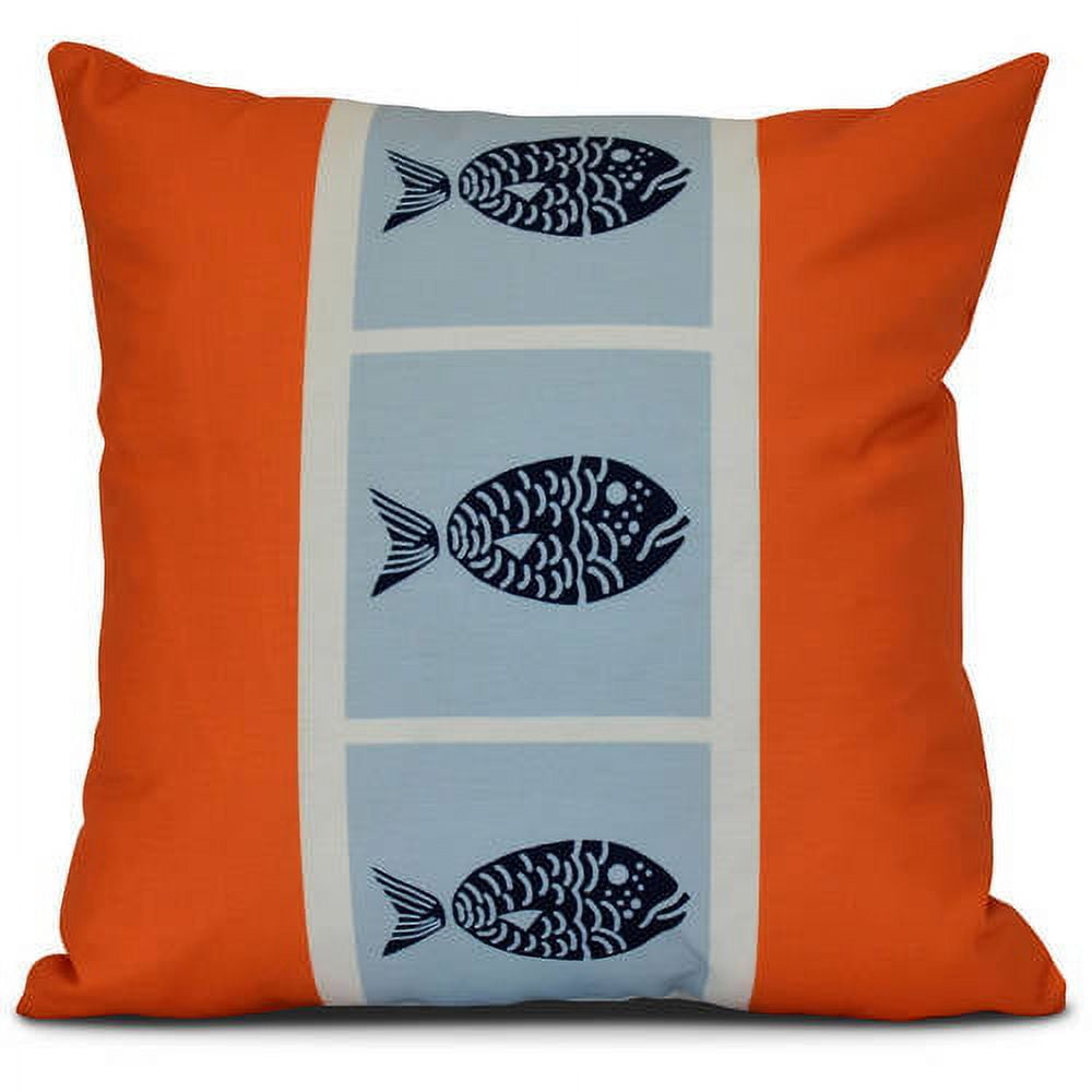 Simply Daisy, Fish Chips, Animal Print Outdoor Pillow - Walmart.com
