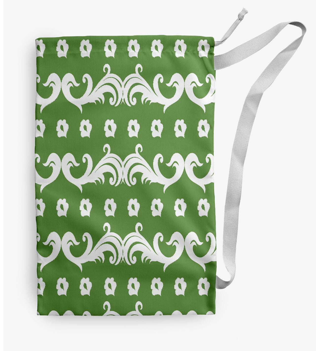 Simply Daisy Floral Flourish Pattern 28 x 36 inch Green Laundry Bag ...