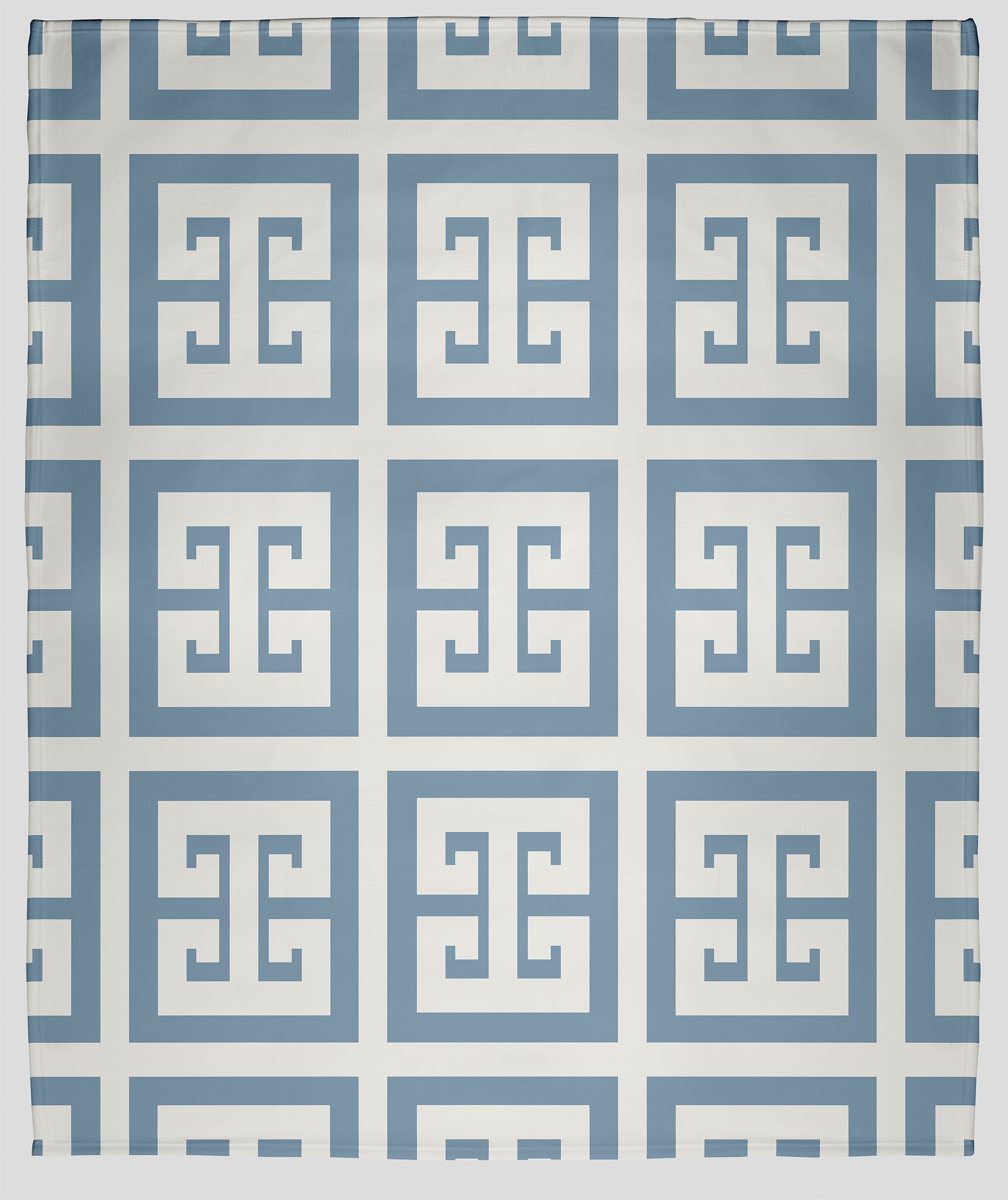 Simply Daisy Greek Key Patterned Fleece Throw Blanket, Dusty Smoke ...