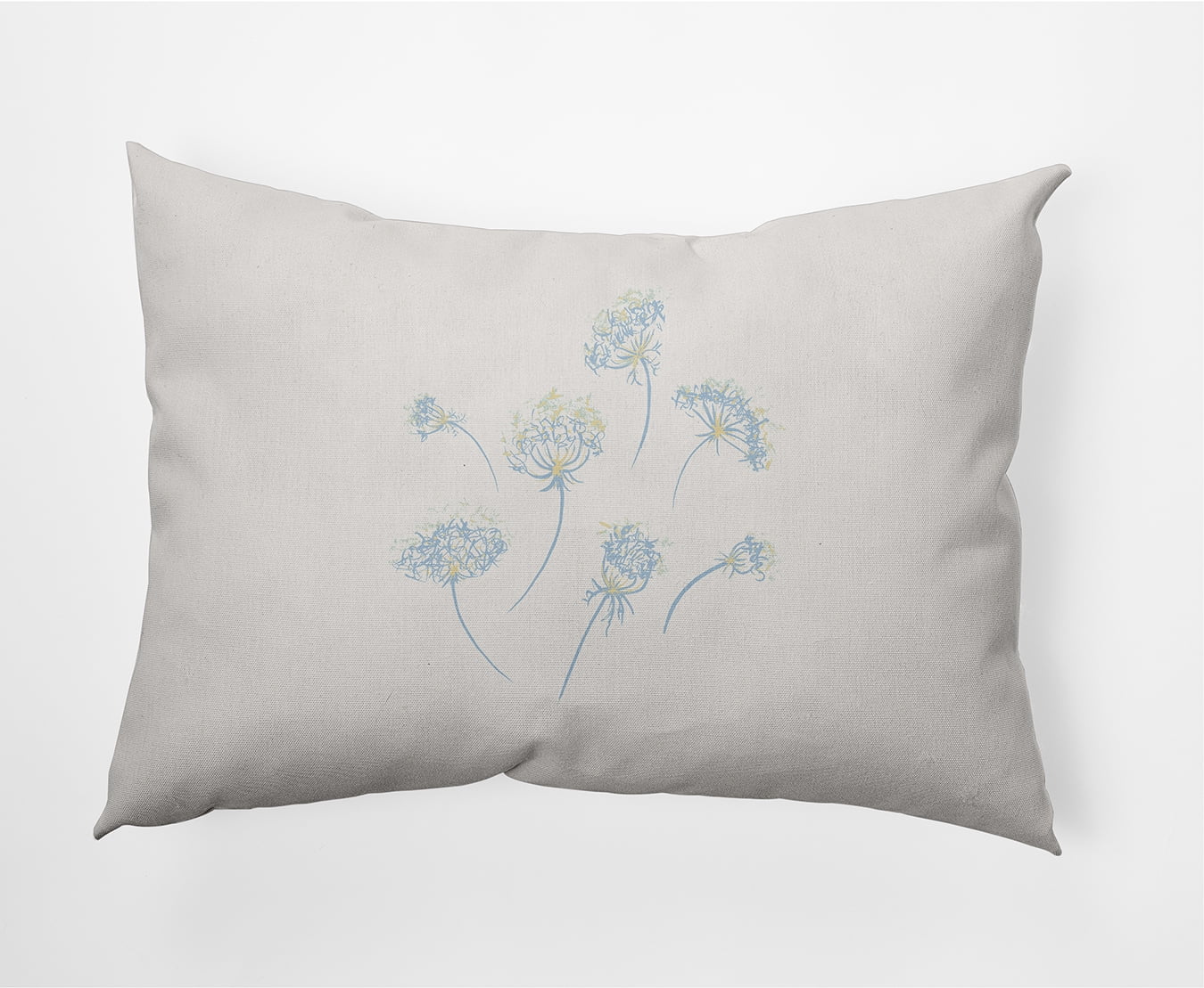 Simply Daisy Just Dandy Outdoor Pillow, Yellow/Blue/White, 14 in x 20 ...