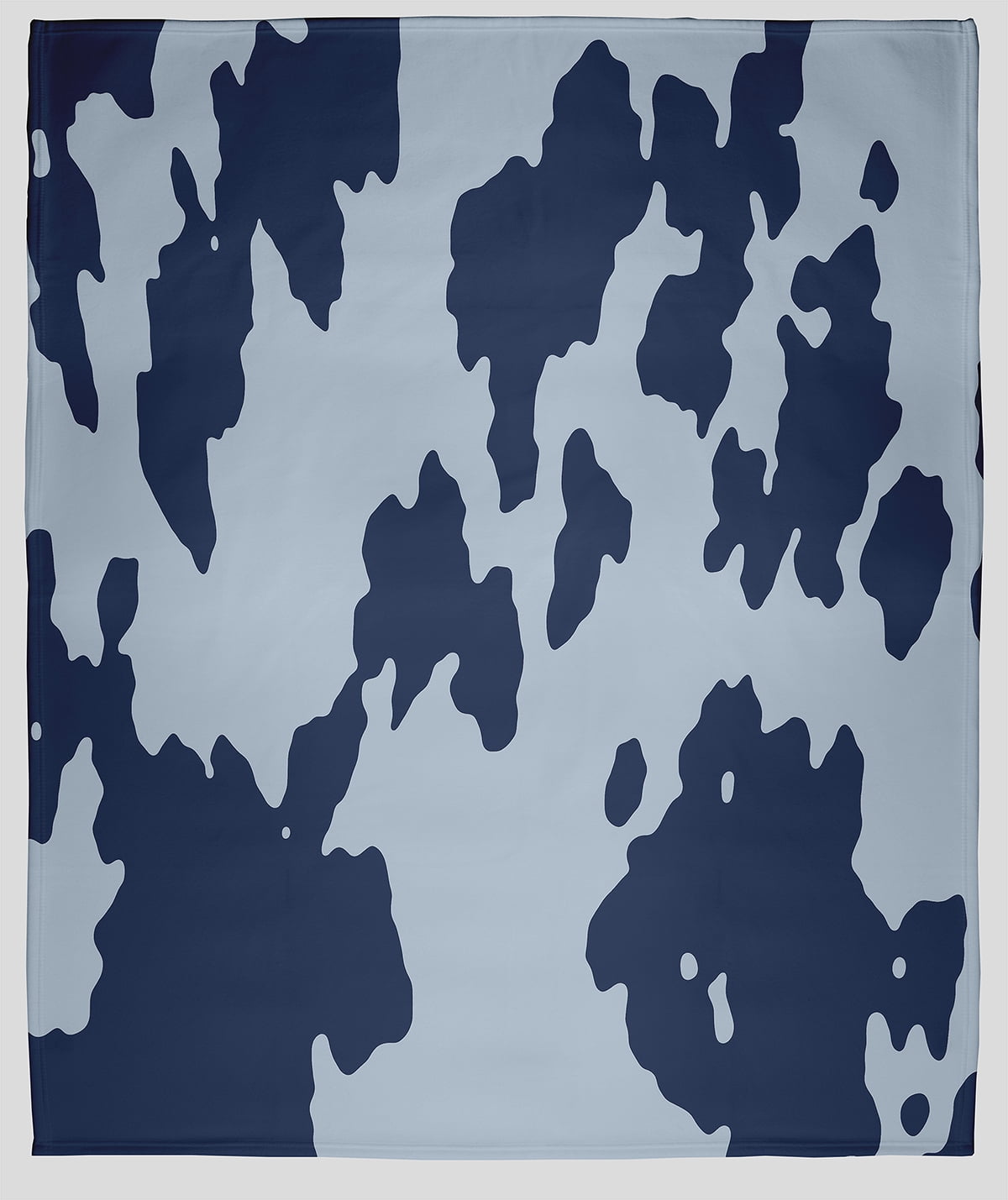 Simply Daisy Moo Print Fleece Throw Blanket, Blue, Standard Throw ...