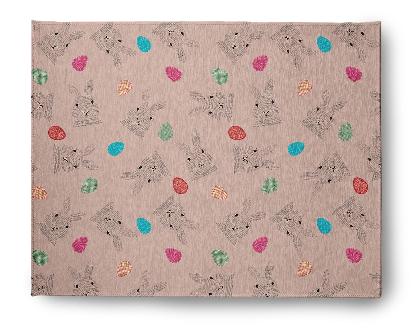 Simply Daisy Sunwashed Red Bunnies and Eggs Easter Area Rug, 8' x 10 ...