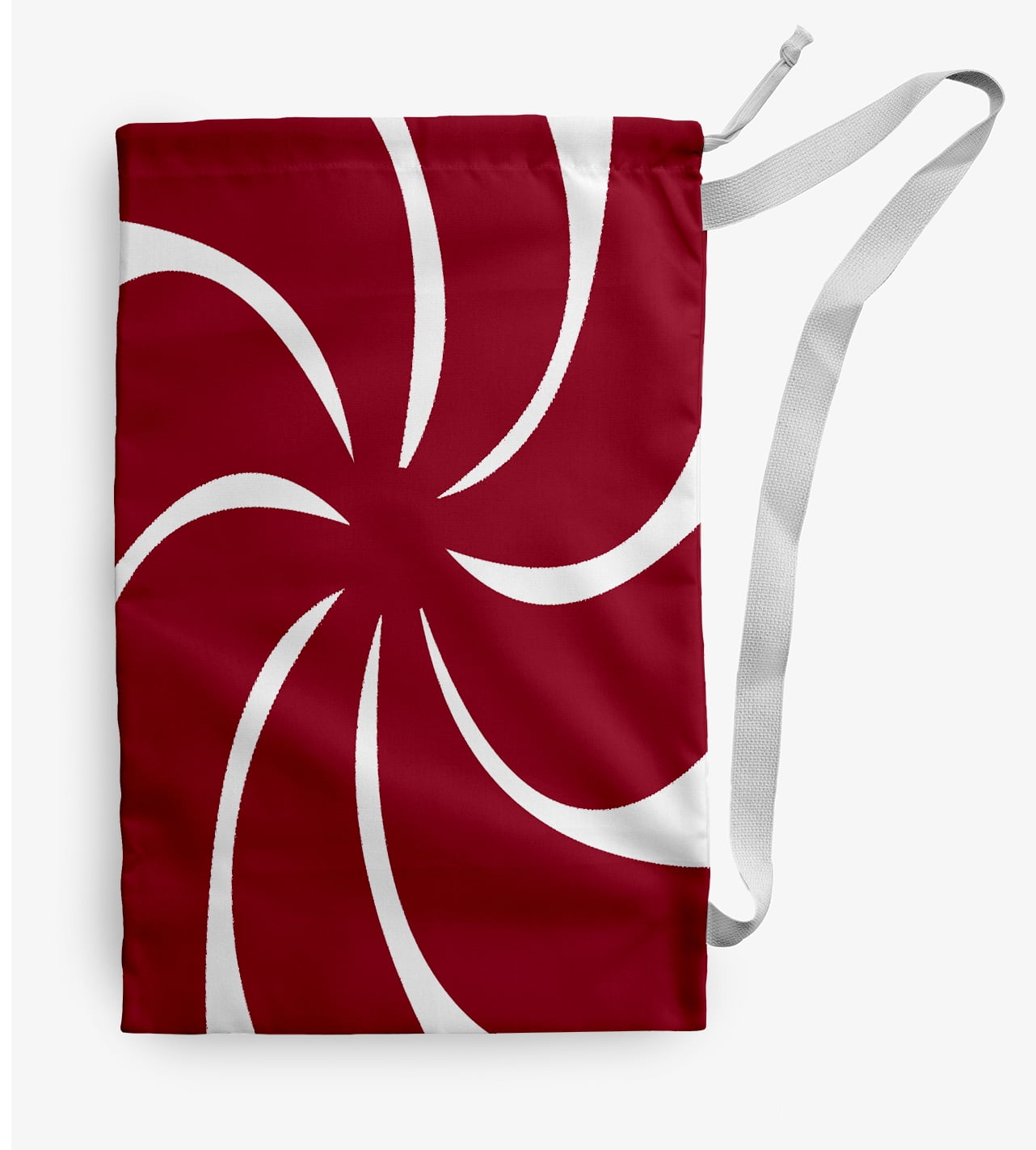 Simply Daisy Whirl of The Season Geometric 28 x 36 inch Red Laundry Bag ...