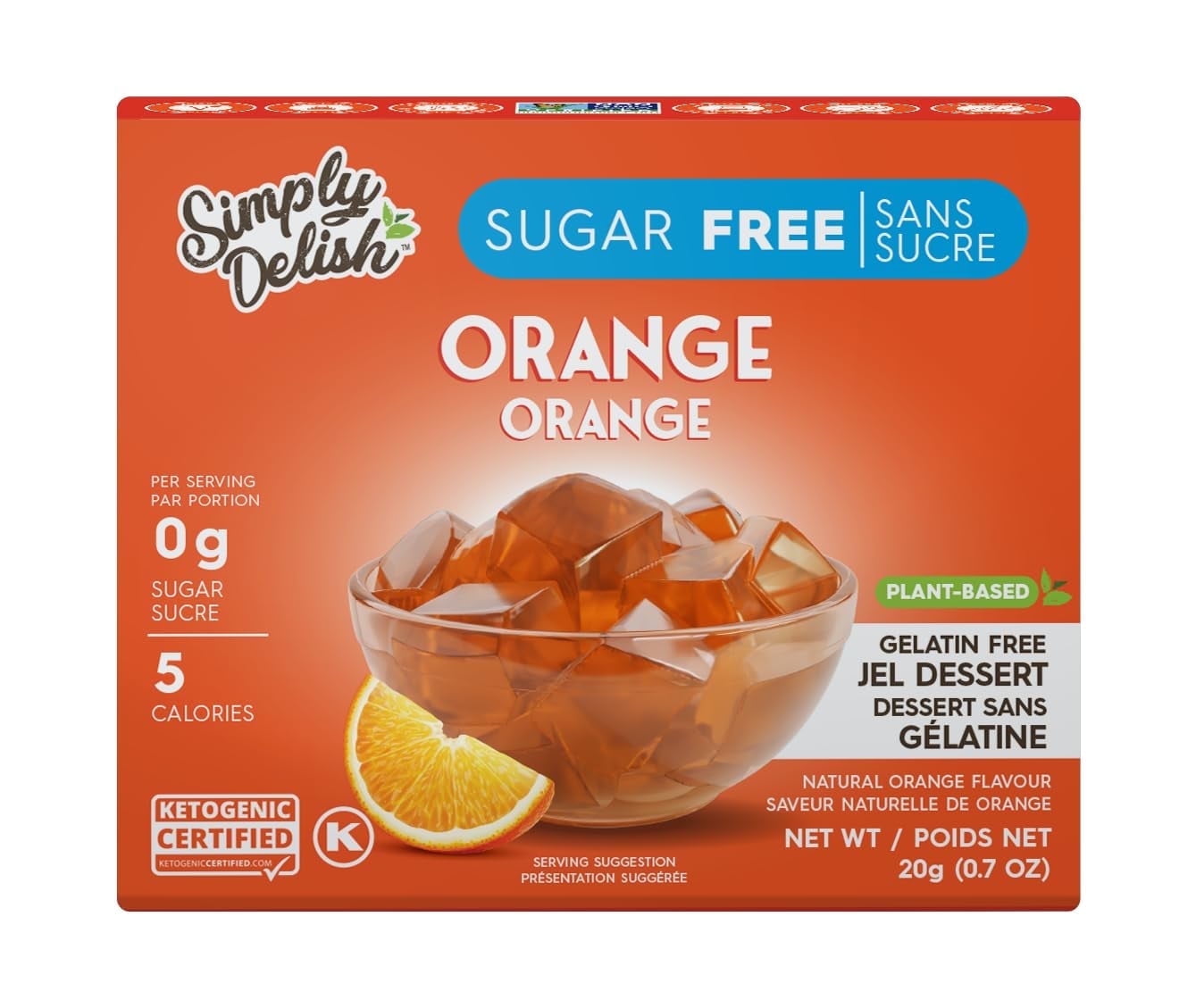 Simply Delish Natural Jel Dessert Sugar Free Orange - 0.7 Pack Pack of ...