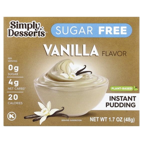 Simply Delish, Pudding Mix, Vanilla, 1.7 Oz, Suitable for Non-Dairy ...
