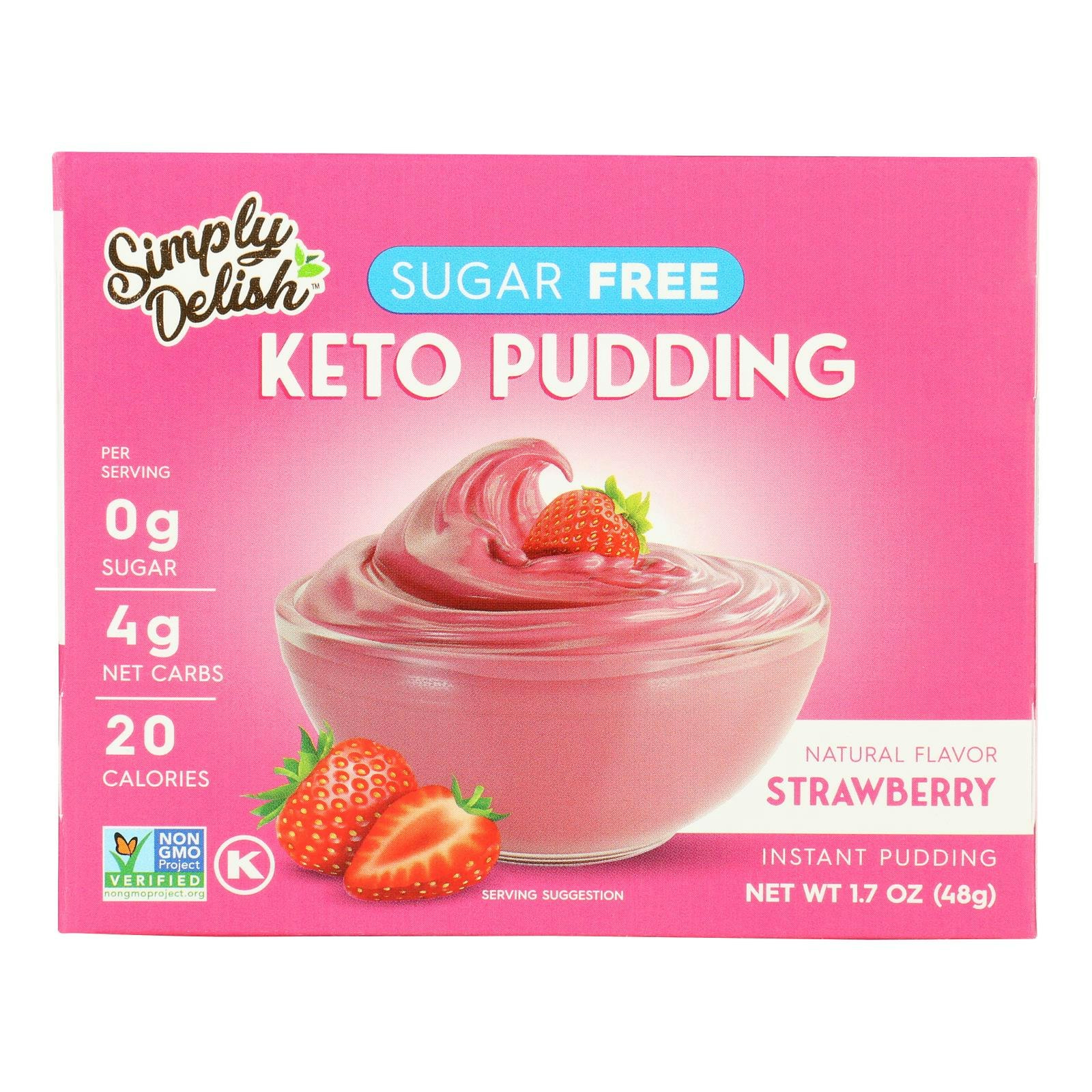 Simply Delish Pudding Pie Mix Strawberry No Sugar Added 1.7 oz (Pack Of ...