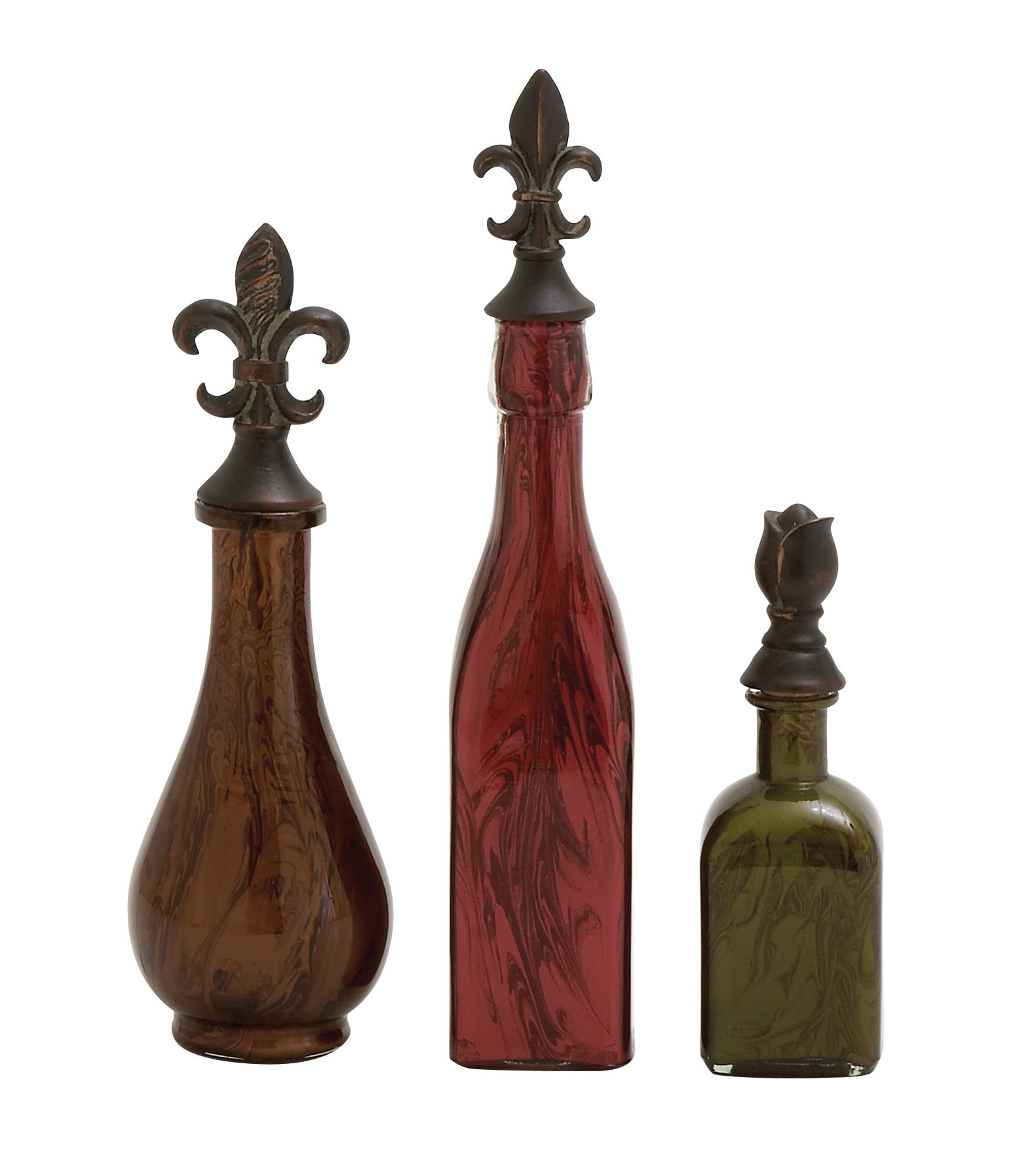 Simply Divine Glass Polystone Bottle, Set Of 3 - Walmart.com