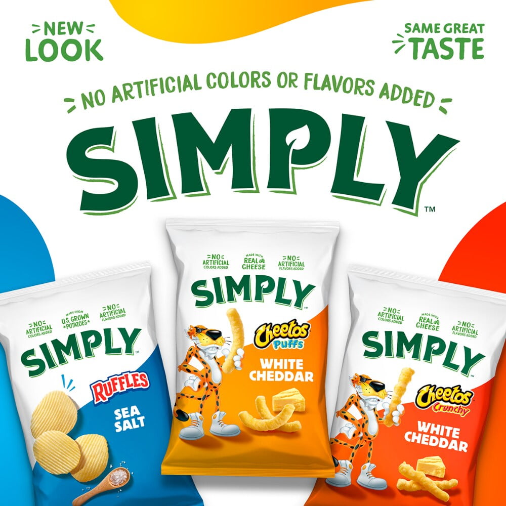 Doritos Simply White Cheddar Nacho Tortilla Chips, 7.5 oz, Whole Corn ...