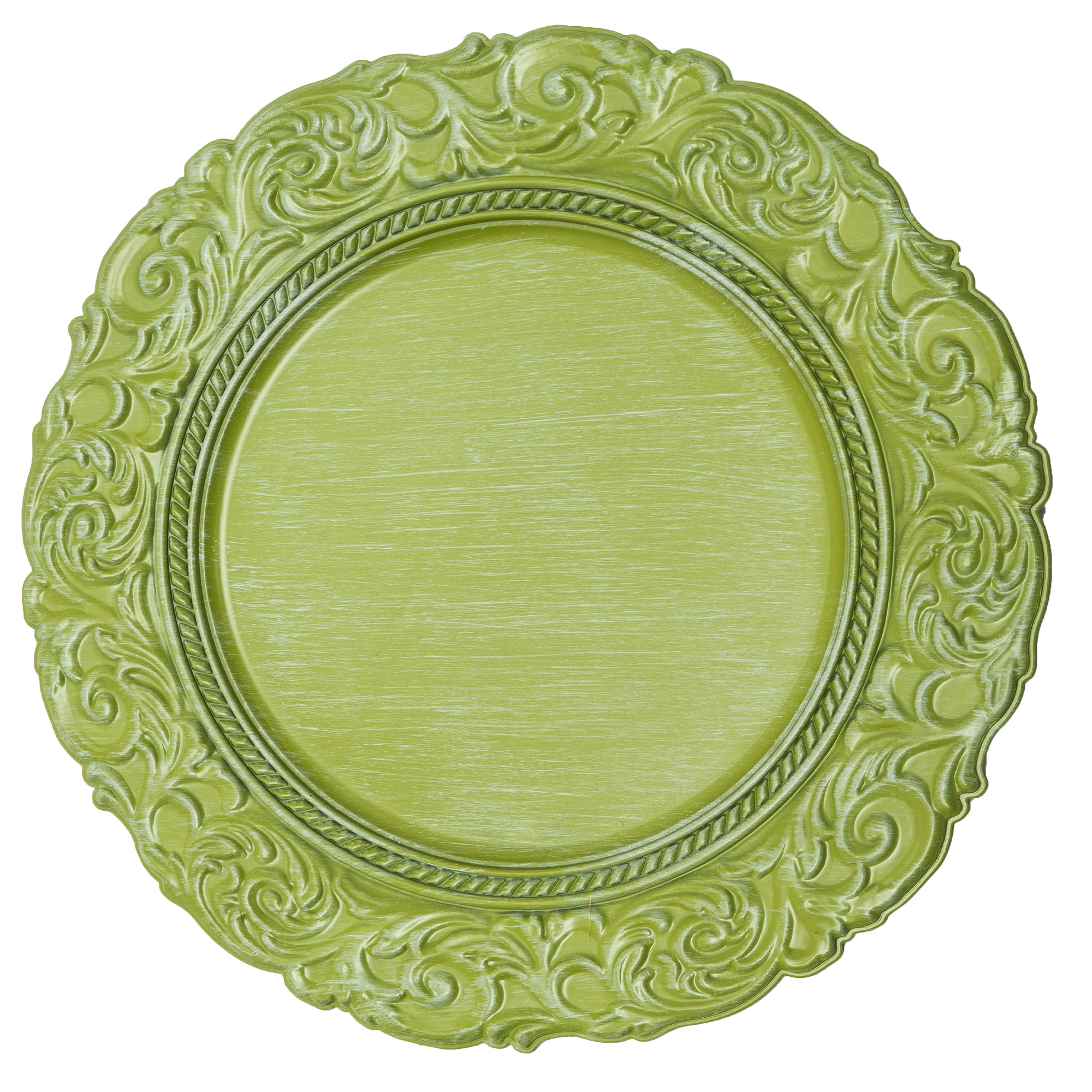 Simply Elegant Antique Look Plastic Charger Plate | Service Plate for ...