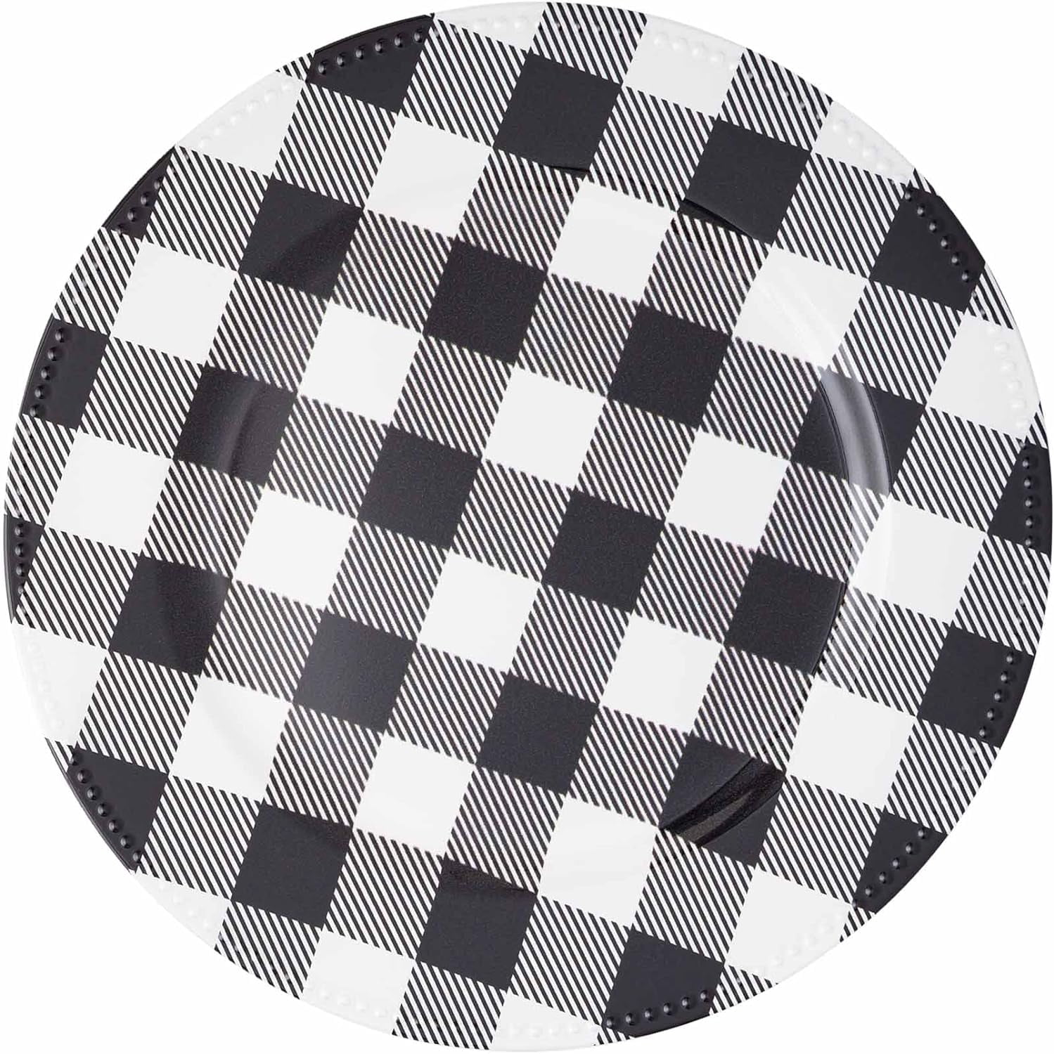 Simply Elegant Buffalo Check Plastic Plastic Charger Plate | Service ...