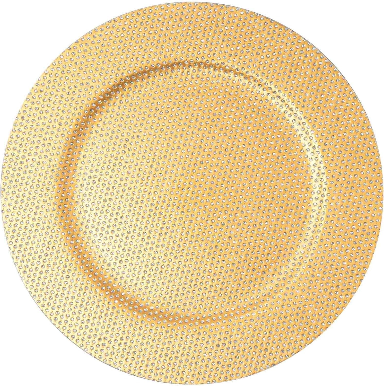 Simply Elegant Crystal Beaded Plastic Charger Plate | Service Plate for ...