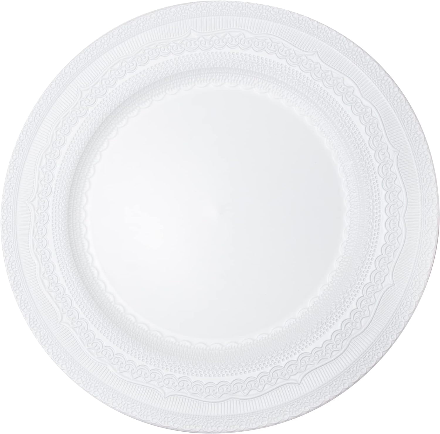 Simply Elegant Eyelet Plastic Charger Plate | Service Plate for Parties ...