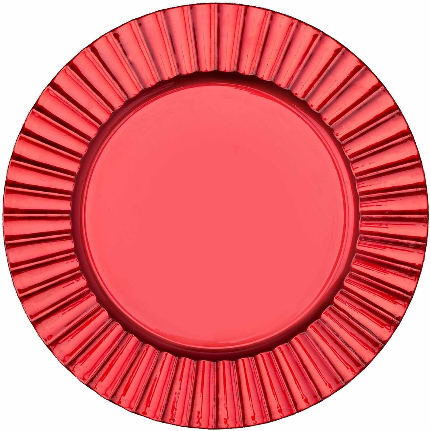 Simply Elegant Fluted Edge Plastic Charger Plate | Service Plate for ...