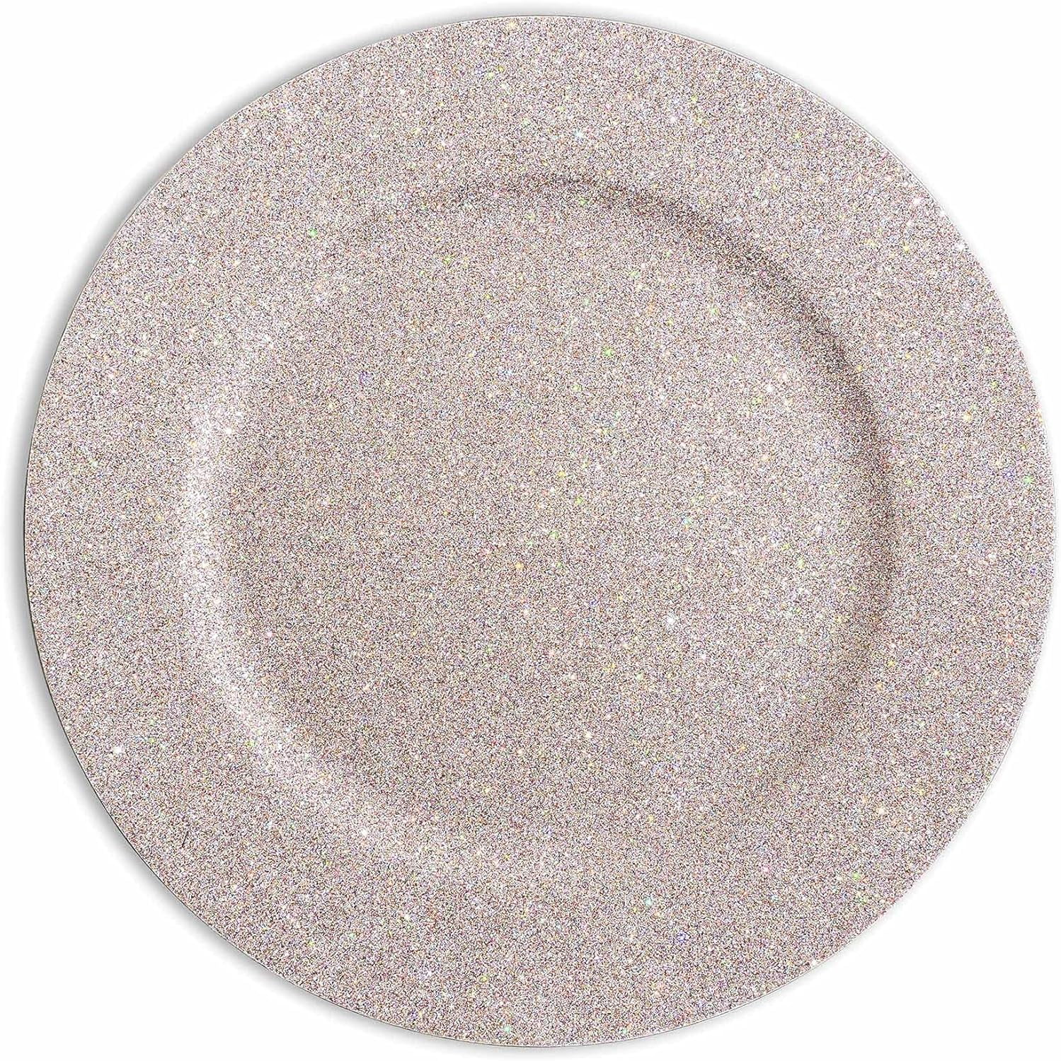 Simply Elegant Glitter Plastic Plastic Charger Plate | Service Plate ...