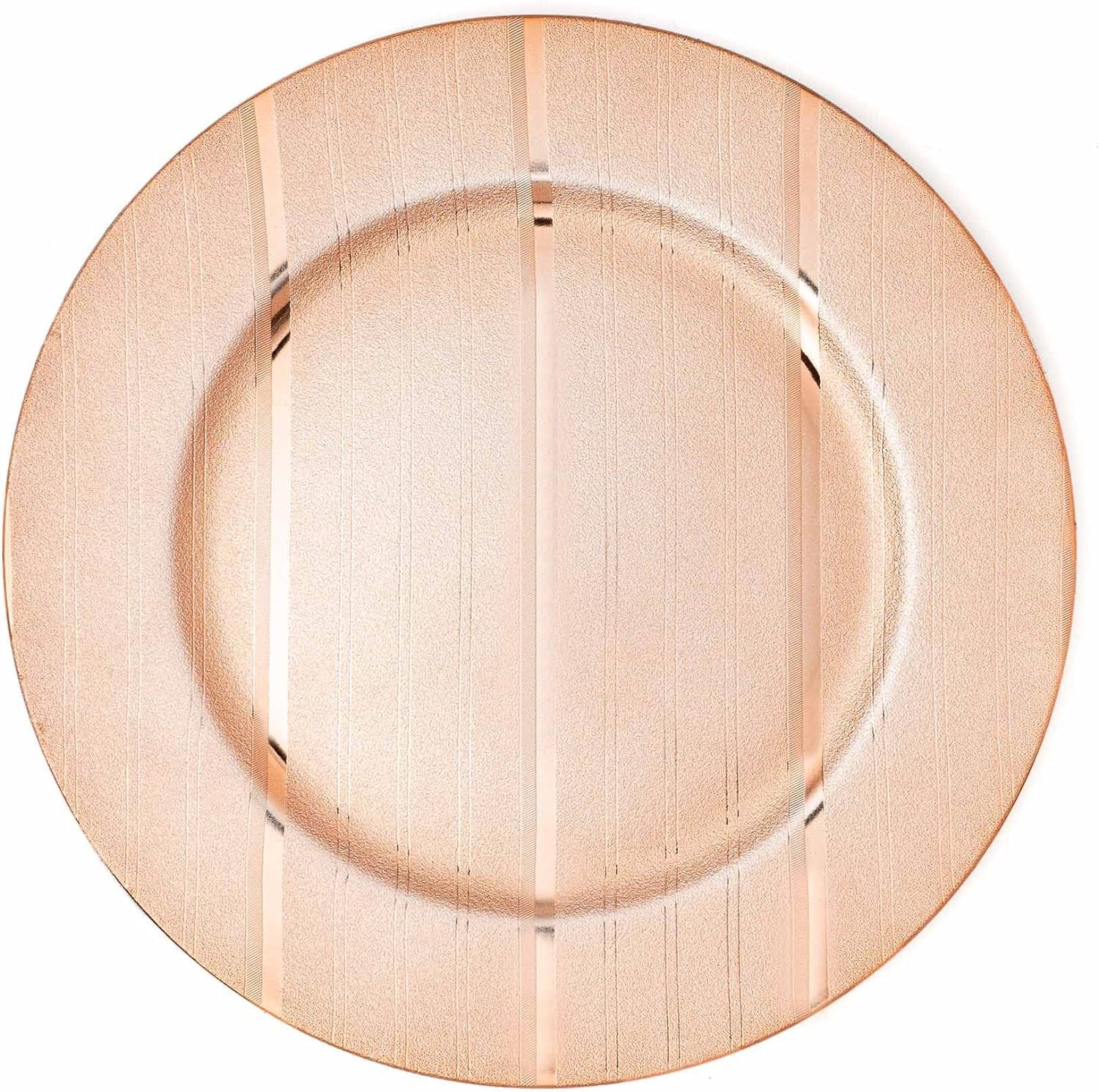 Simply Elegant Pinstripe Plastic Charger Plate | Service Plate for ...