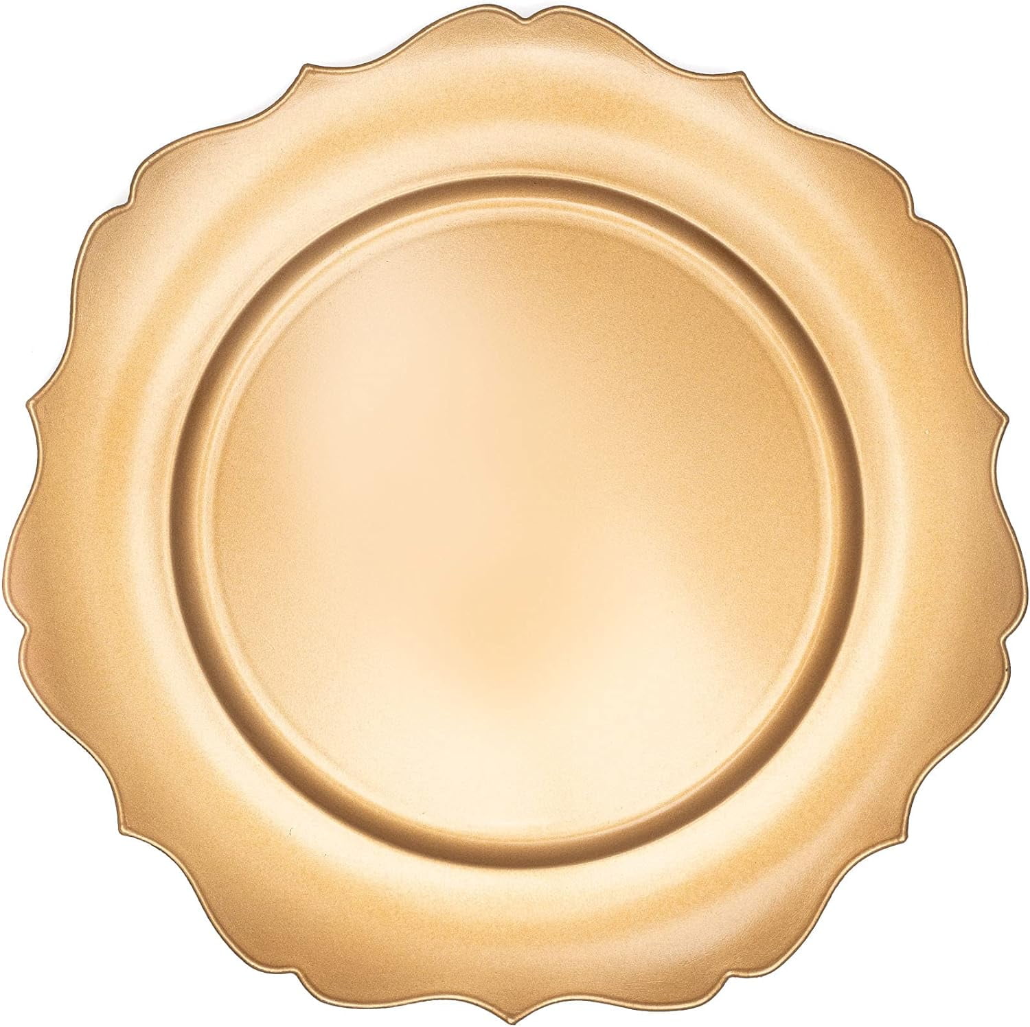 Simply Elegant Scalloped Plastic Charger Plate | Service Plate for ...