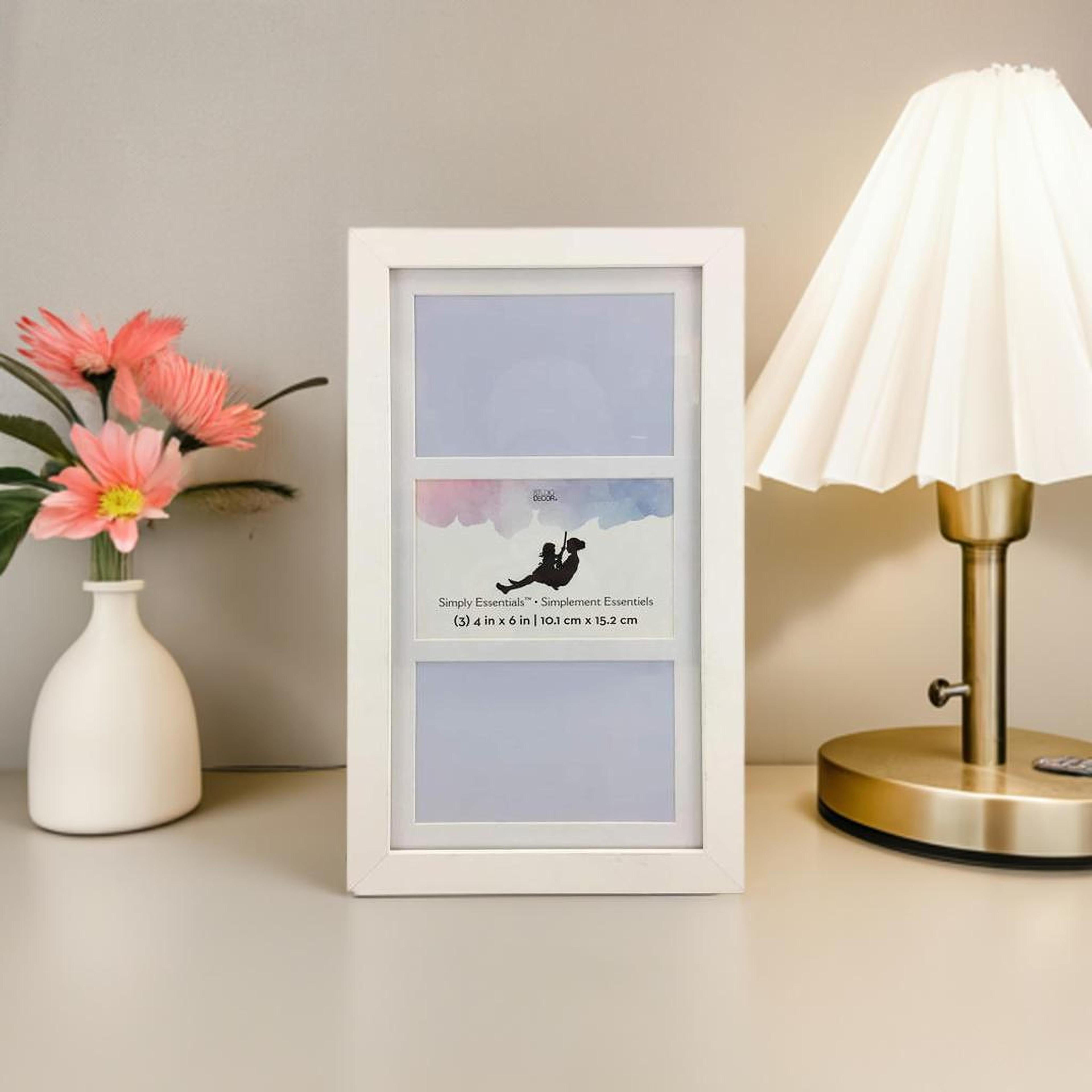 Simply Essentials™ 3 Opening 4" x 6" White Flat Top Collage Frame by ...