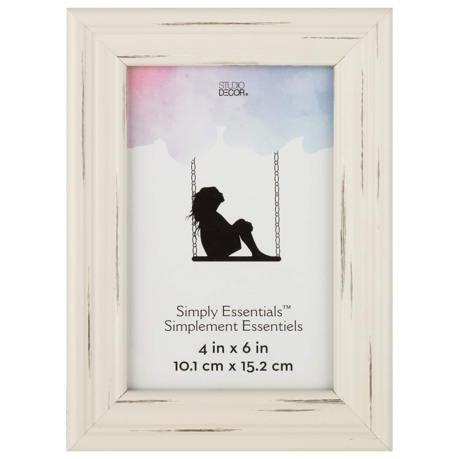 Studio Decor Simply Essentials Distressed White Frame - Walmart.com