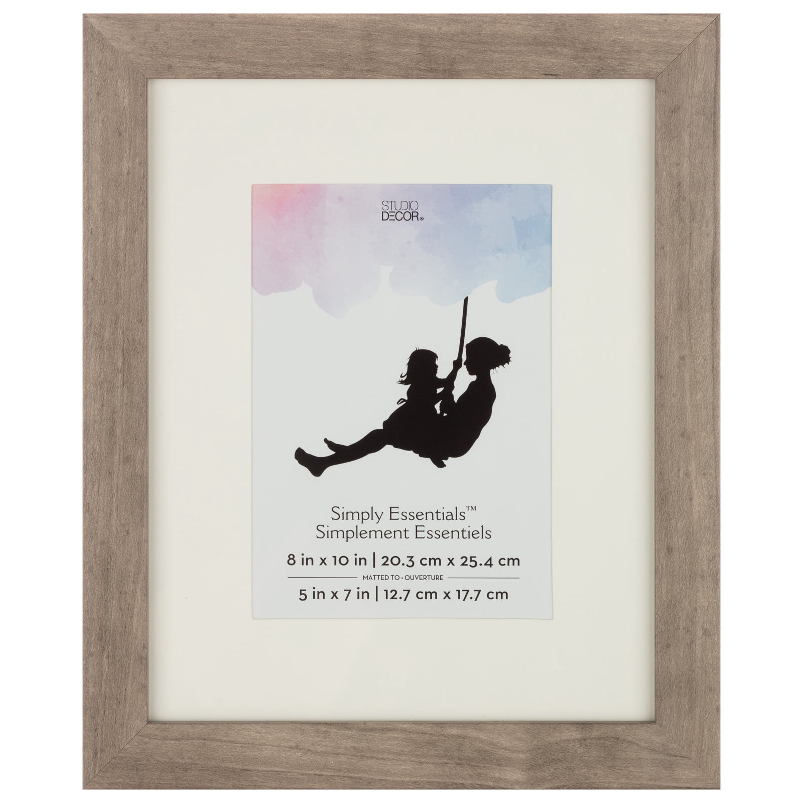 Simply Essentials™ Griege Frame with Mat by Studio Décor® - Walmart.com
