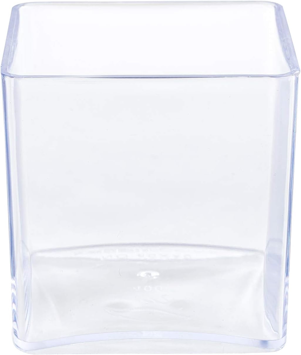 Simply Floral Cube Flower Vase Acrylic Centerpiece Plastic Office ...