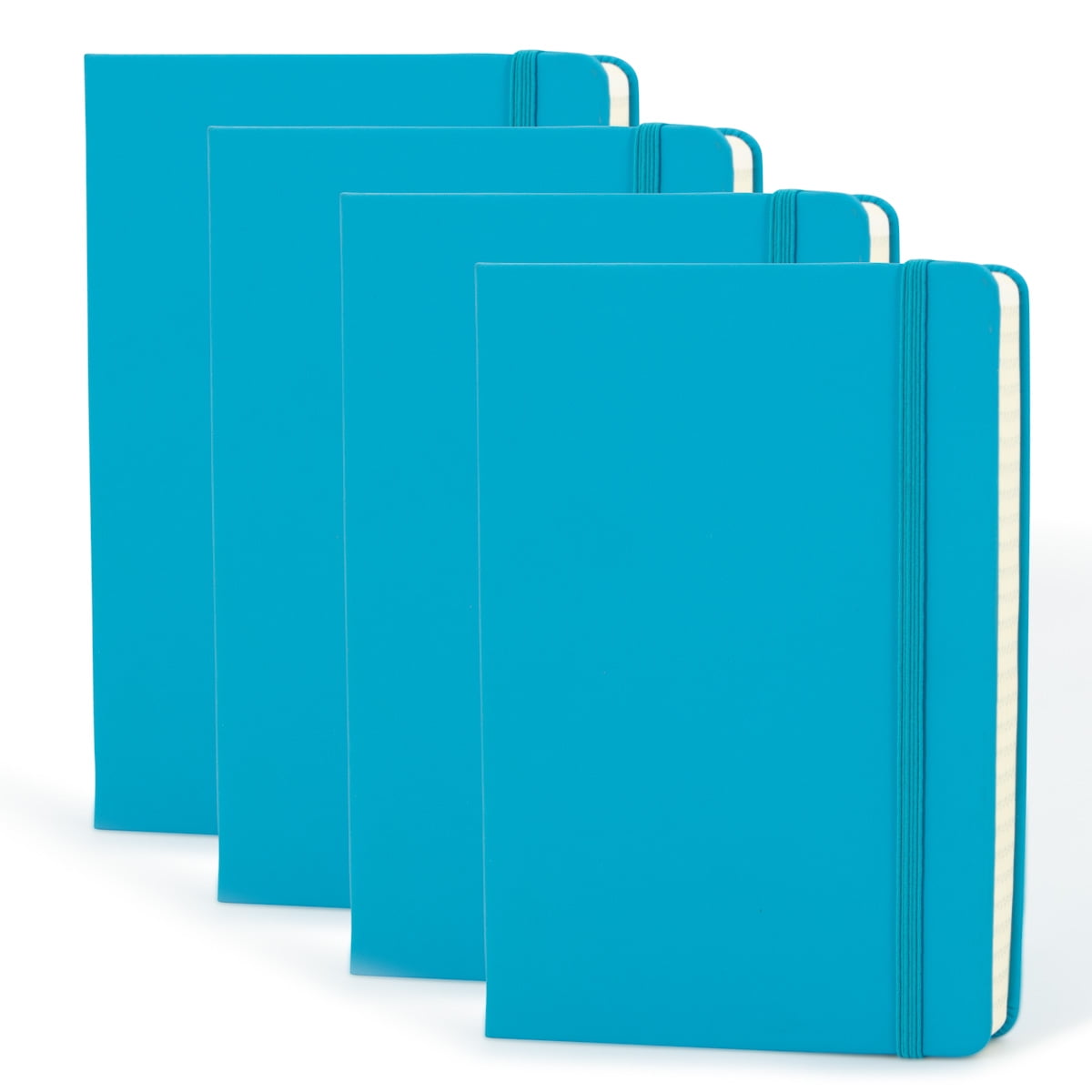 Simply Genius (4pk) A5 Leatherette Cover Journal Notebook, 5.7" x 8.4 ...