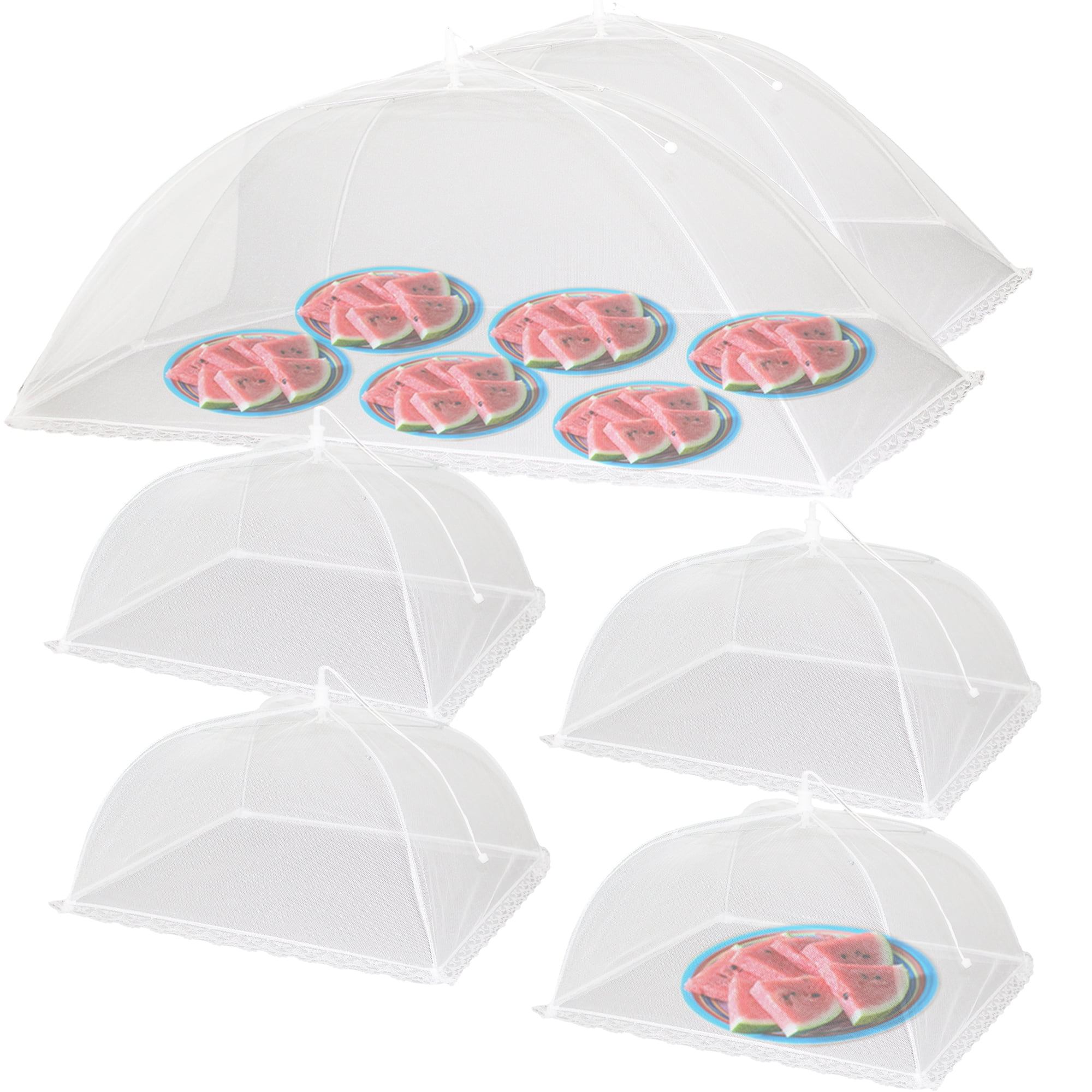 "Simply Genius 6pc Pop-Up Mesh Food Tents, Large 17""x17"" and Jumbo 47 ...
