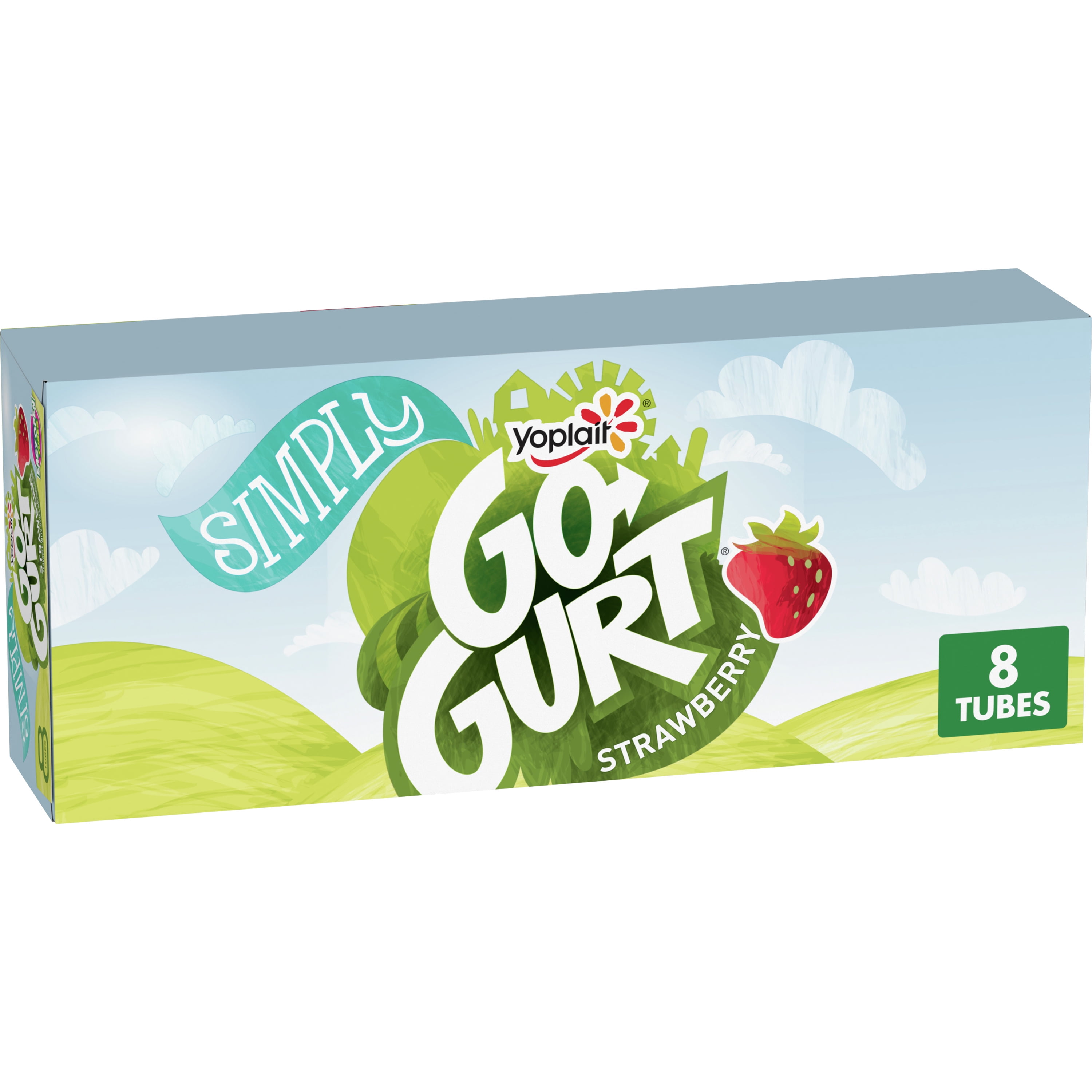 Simply Go-GURT Strawberry Kids Low Fat Yogurt, Gluten Free, 2 oz Yogurt ...