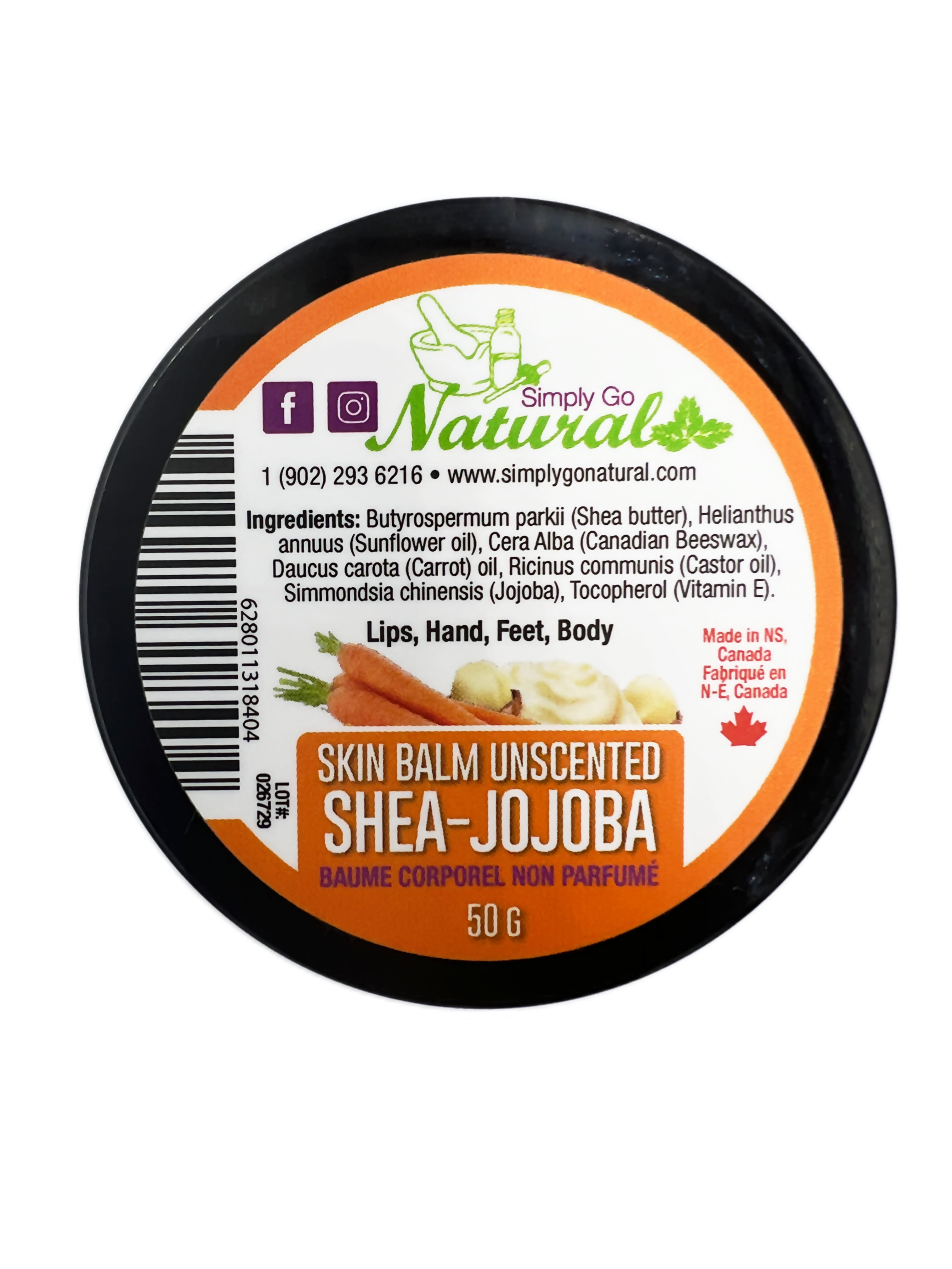 Simply Go Natural - Skin Balm - Shea - Jojoba - Carrot - 100% Natural ...