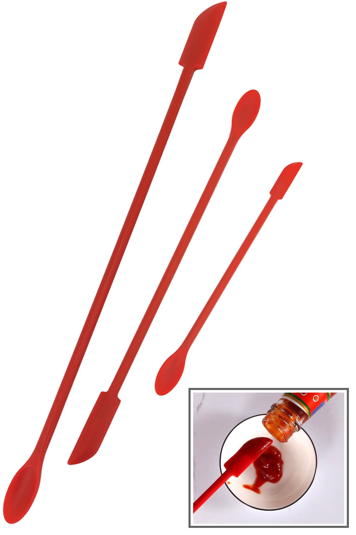 Simply Good 3 Tool Jar and Bottle Scraper Set - Long Spatula and ...