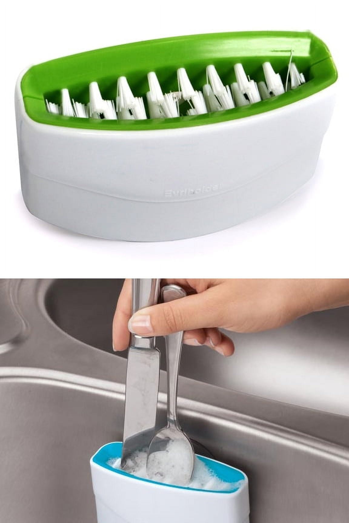 Simply Good Suction Mount Cutlery Cleaner - Hand Wash Forks and Knives ...