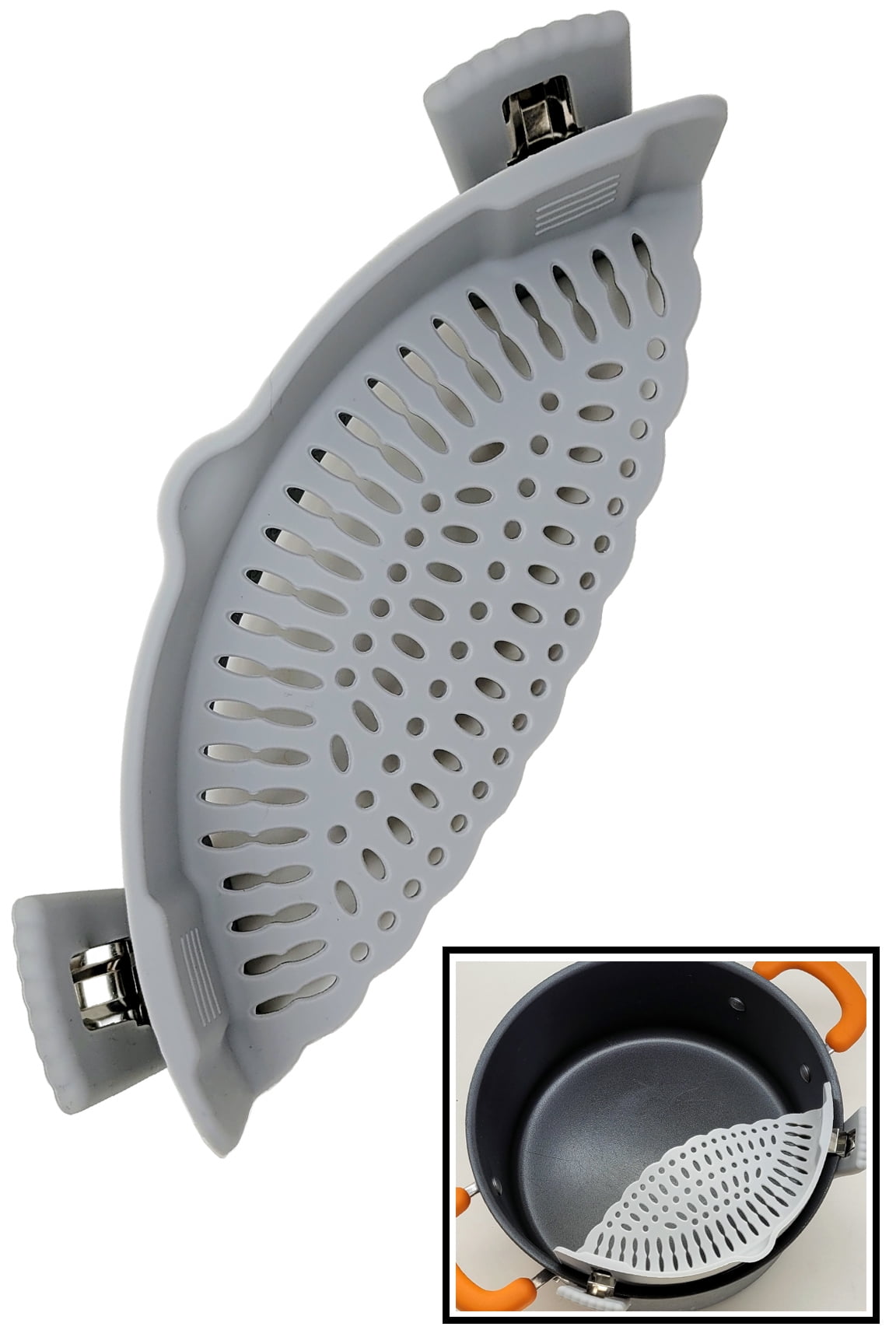 Simply Good Universal Fit Clip On Strainer - Use On Pots, Pans or Bowls ...