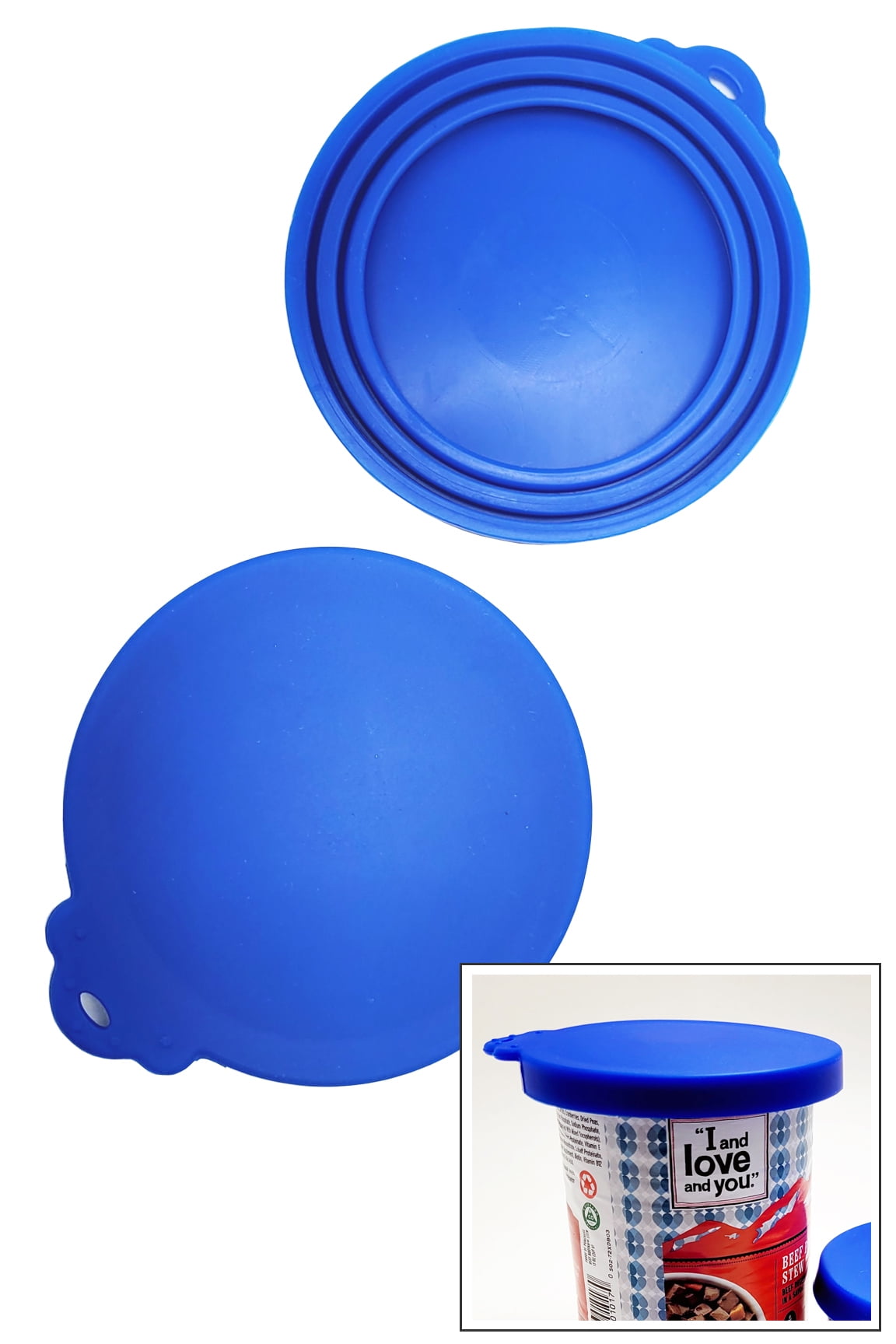 Simply Good Universal Fit Pet Food Can Lids (2-Pack) 100% Silicone ...