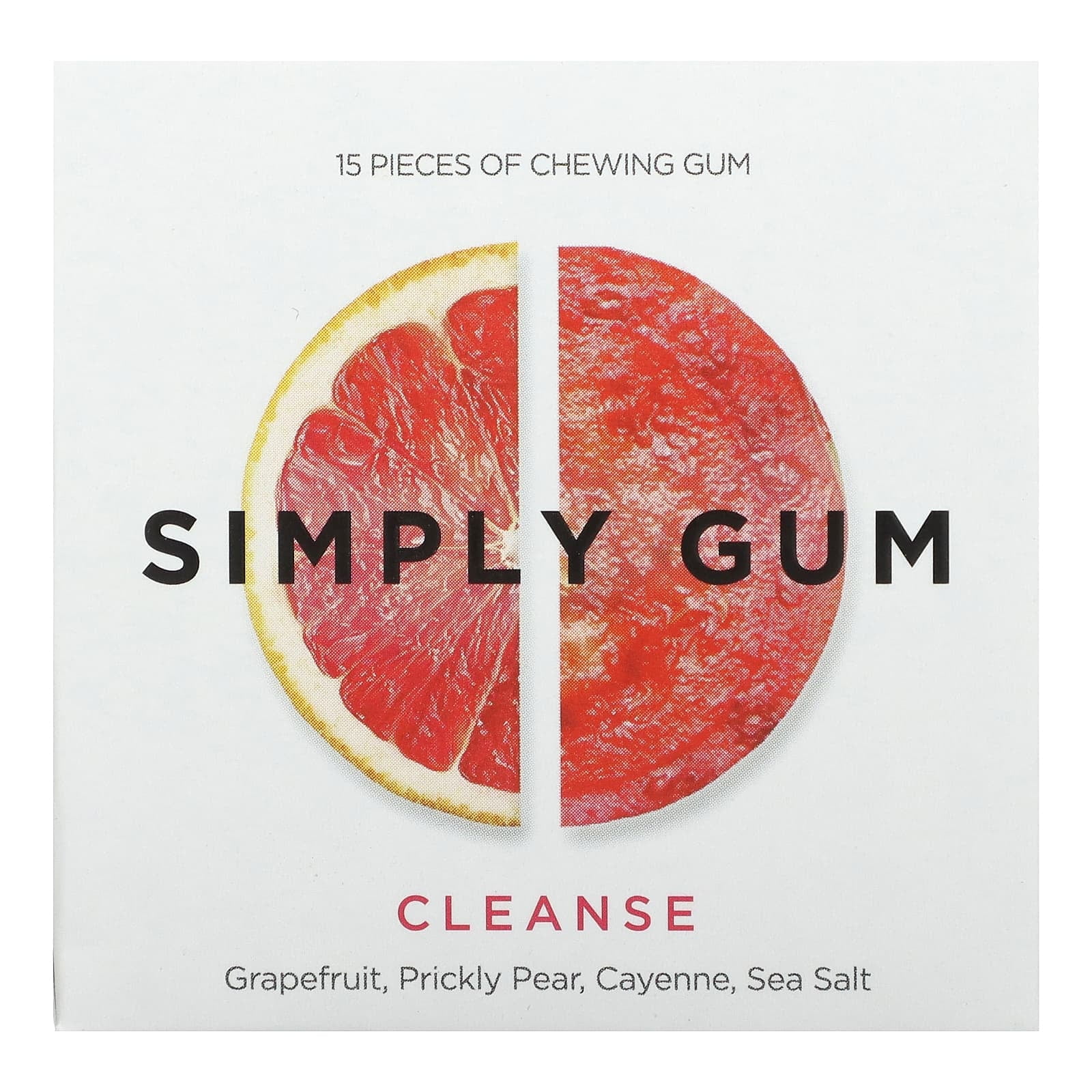 Simply Gum, Chewing Gum, Cleanse, Grapefruit, Prickly Pear, Cayenne ...