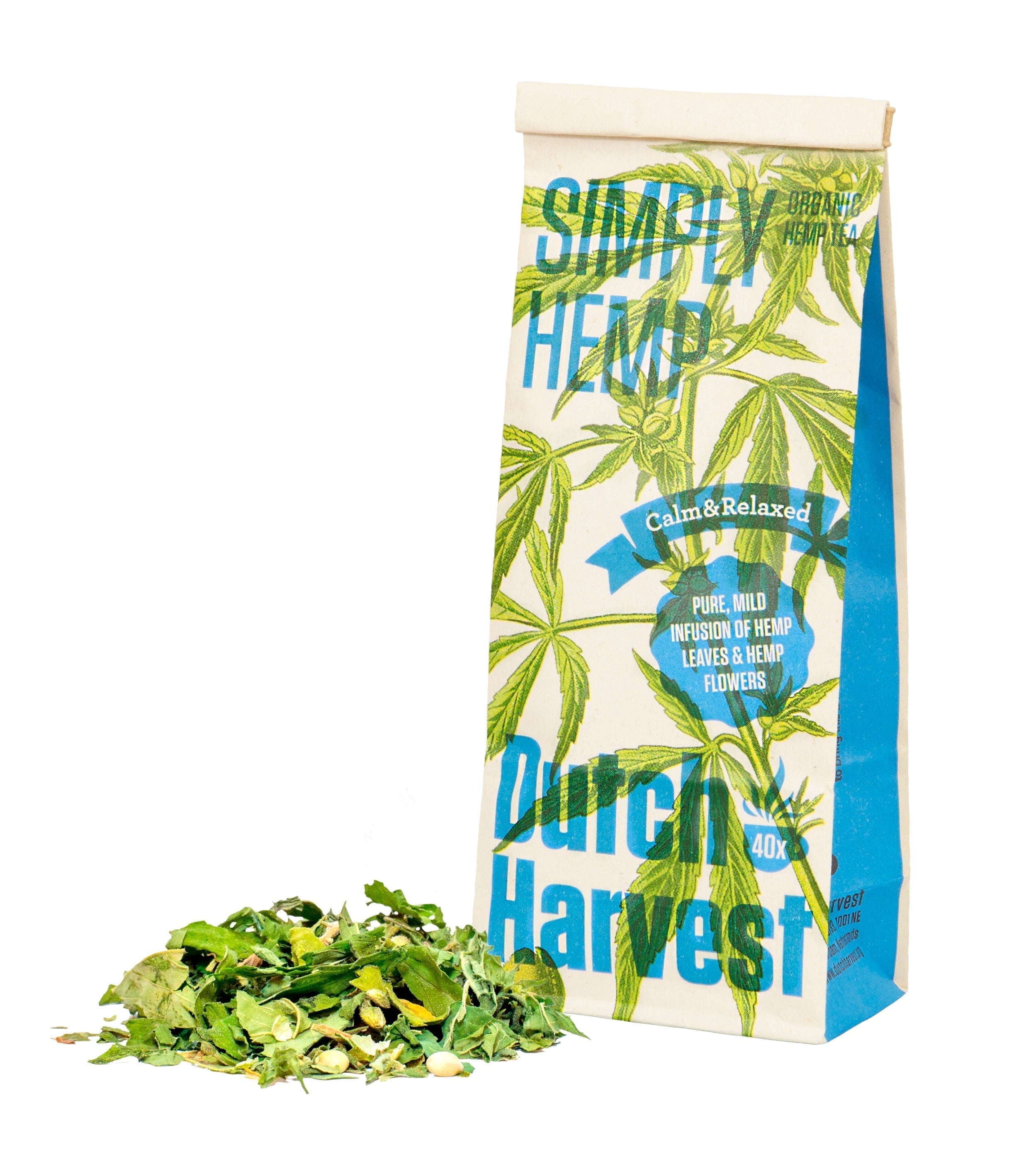 Dutch Harvest Simply Hemp Organic Loose-Leaf Tea, Caffeine Free, 40g ...