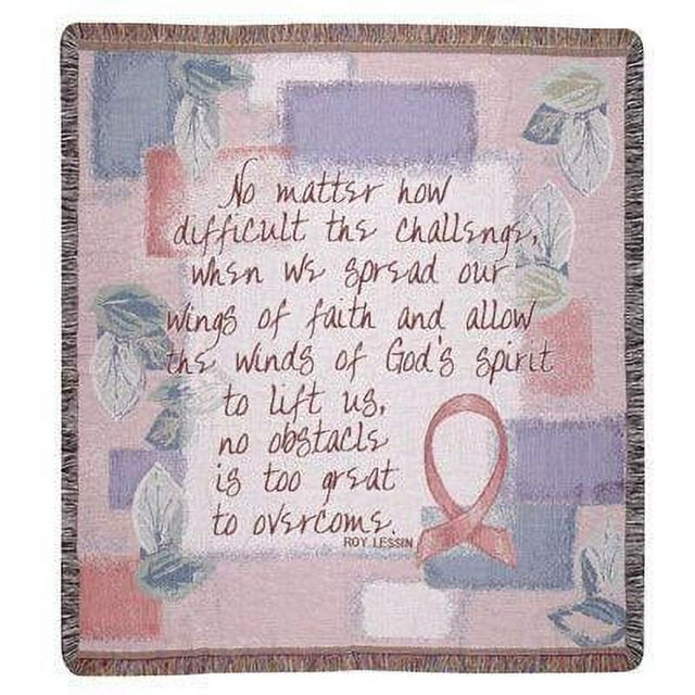 Simply Home Pink "Wings of God" by Roy Lessin Tapestry Throw Blanket 50 ...