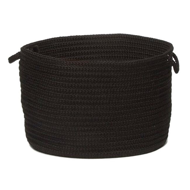 Simply Home Solid- Black 14 in. x 10 in. Utility Basket - Black - 14 x ...