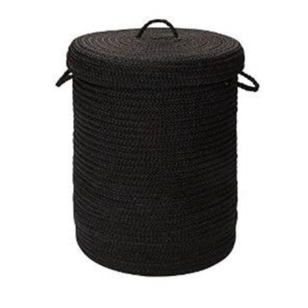 Simply Home Solid Black 16x16x24 hamper w/ lid - Walmart.com