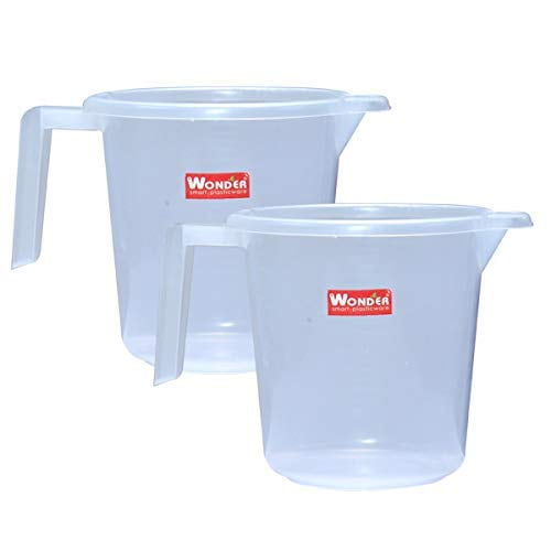 Simply Home Transparent Plastic Bath Mugs Durable and Lightweight ...