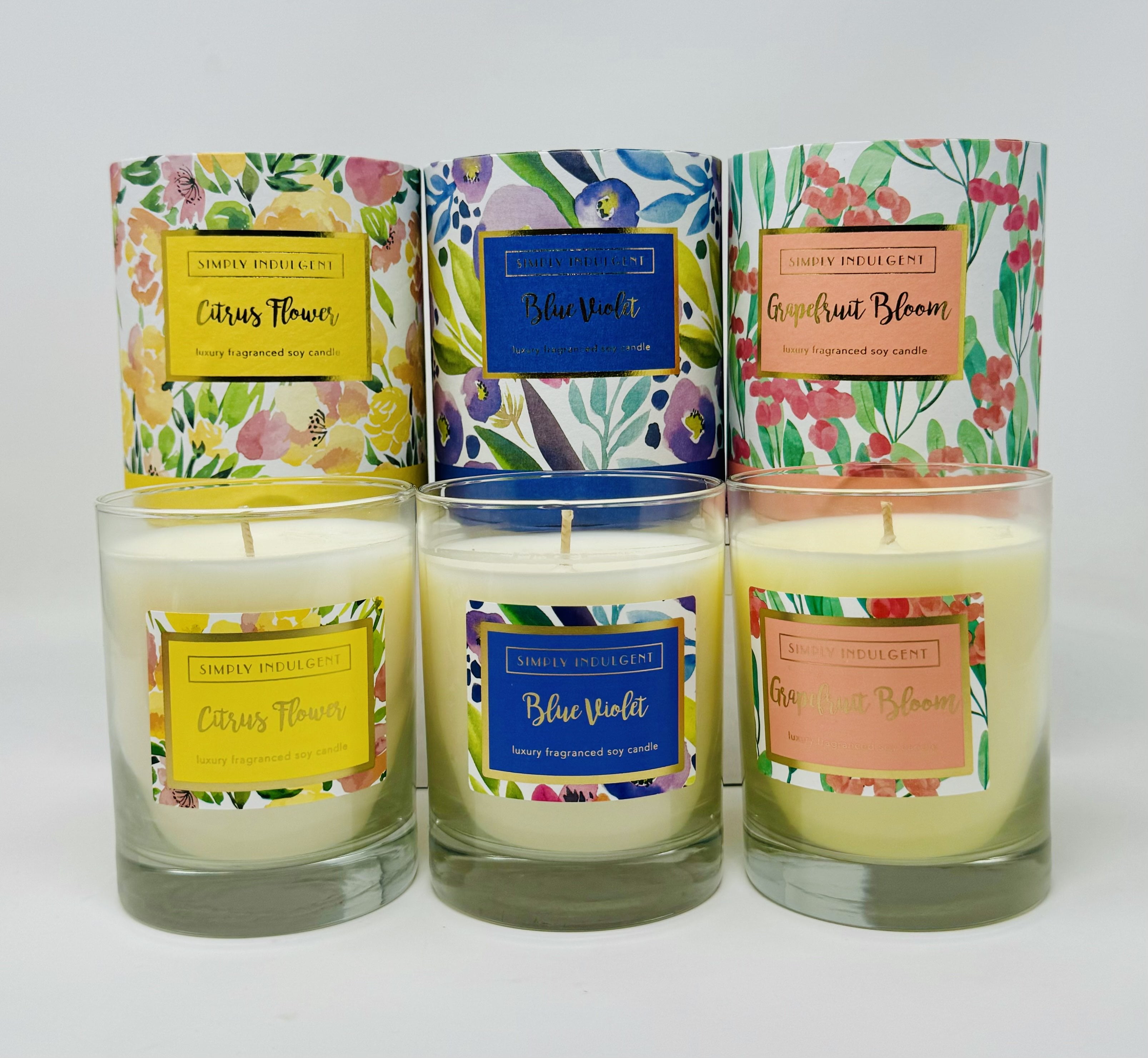Simply Indulgent Luxury Fragranced Soy Candles Gift Set – 3-Pack ...
