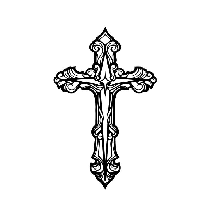 Simply Inked Tribal Cross Waterless Semi Permanent Tattoo Designer Semi ...