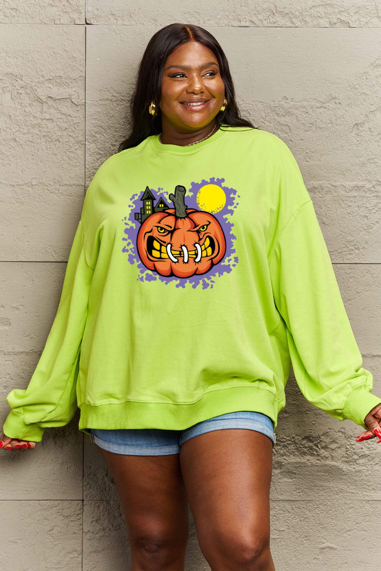 Simply Love Full Size Graphic Round Neck Sweatshirt - Walmart.com