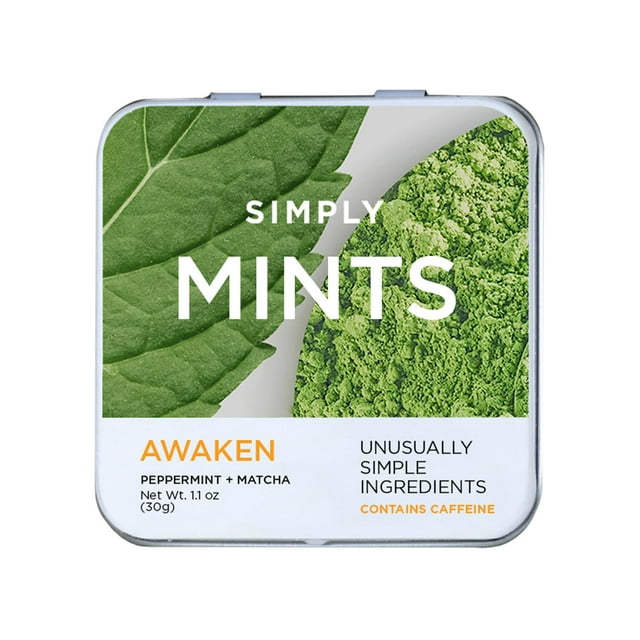 Simply Mints | Caffeinated SAF21 Breath Mints- Awaken (Caffeine ...
