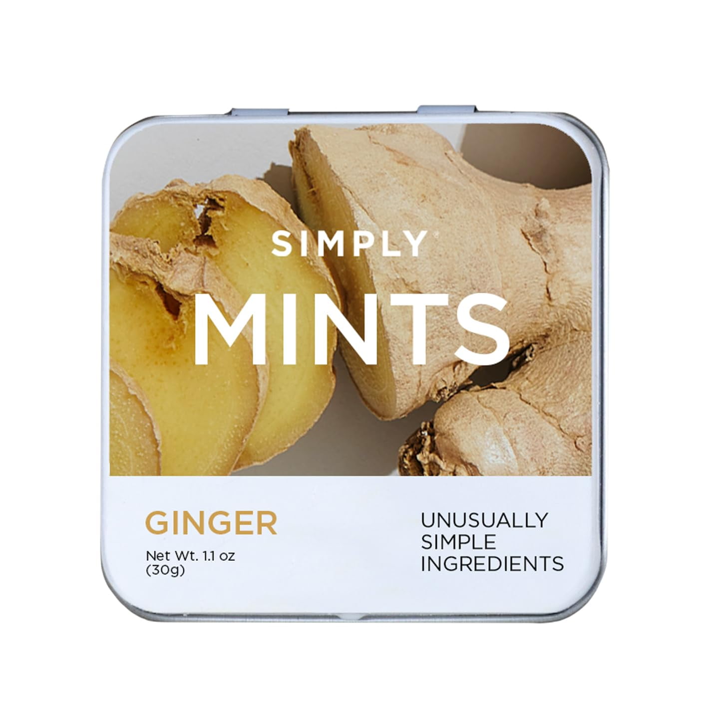 Simply Mints | Ginger SAF21 Breath Mints | Pack of Six (180 Pieces Total) | Made With Real ...
