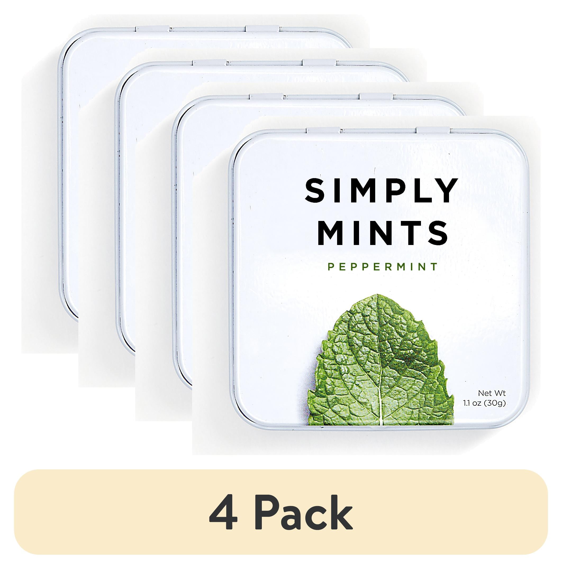 (4 pack) Simply Mints Peppermint Natural Mints 30g - Walmart.com