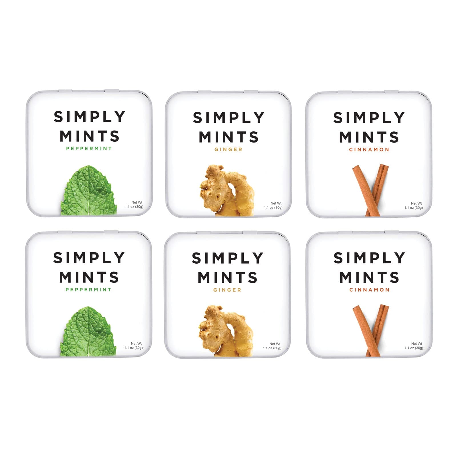Simply Mints | Variety YYF14 Pack - Peppermint, Ginger, Cinnamon | Pack ...