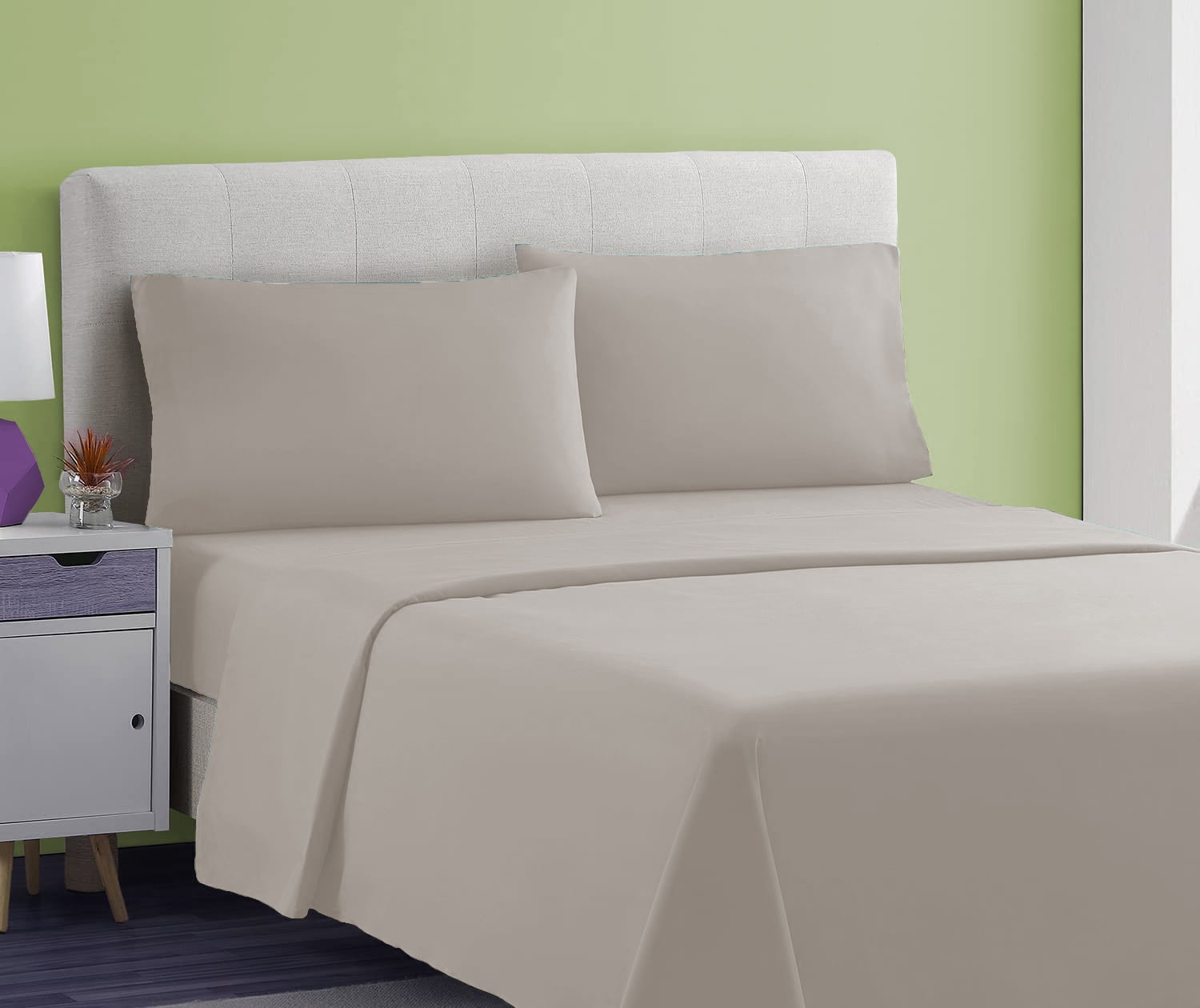 Simply Monk 100% Cotton 4PCs Sheet Set Solid Ivory Twin XL 15" Deep ...