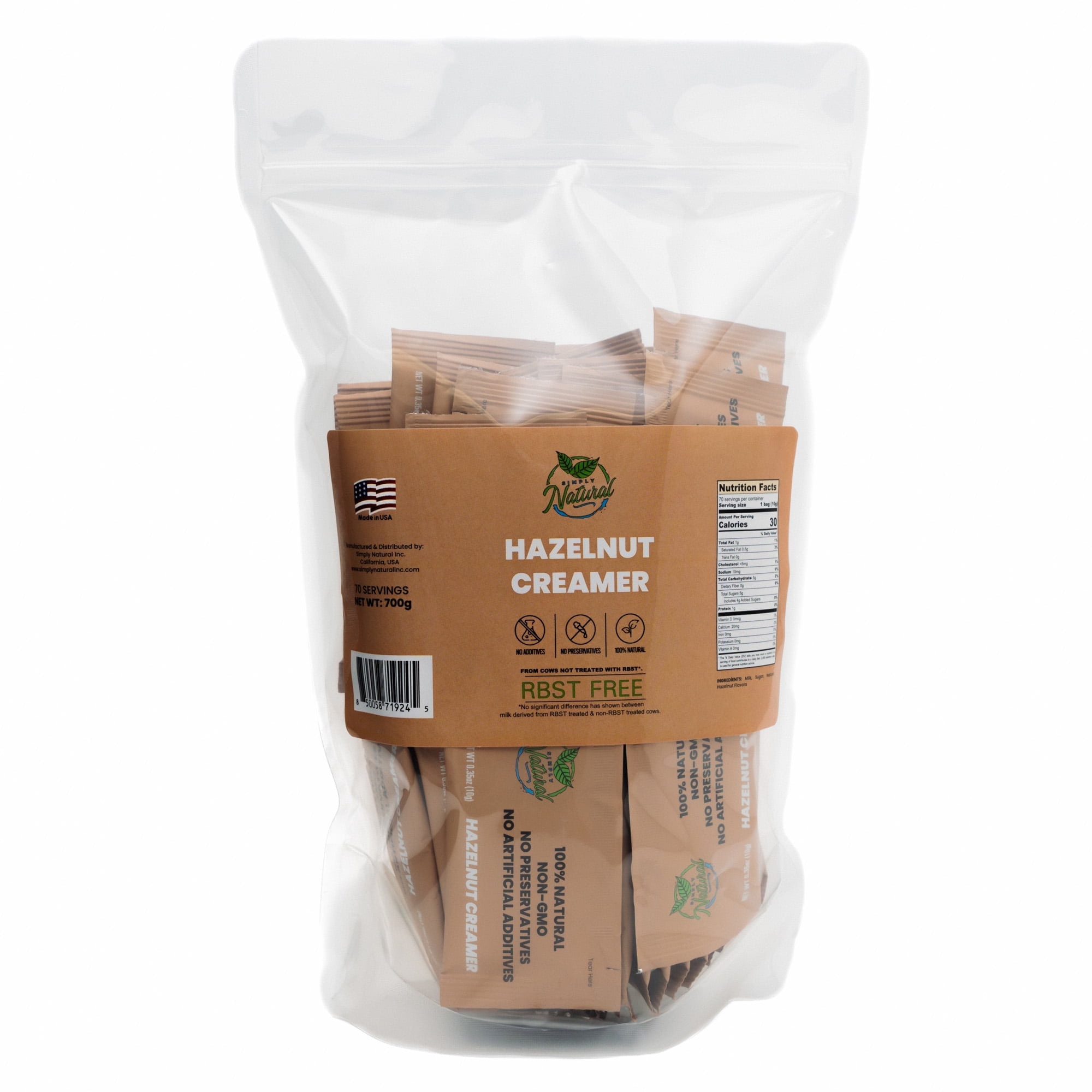 Simply Natural Hazelnut Sweetened Condensed Milk Creamer Single-Serve ...